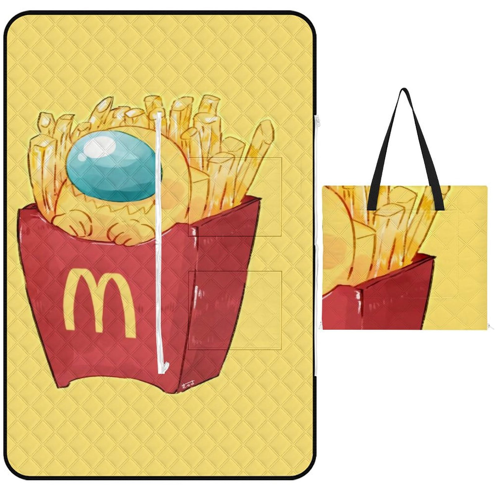 Among Us Fries Picnic Blankets Outdoor Blanket,59'x39' Extra Large ...