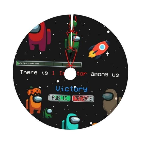 Among Us Game Christmas Tree Skirt 30 Inch,Christmas Decorations Soft ...