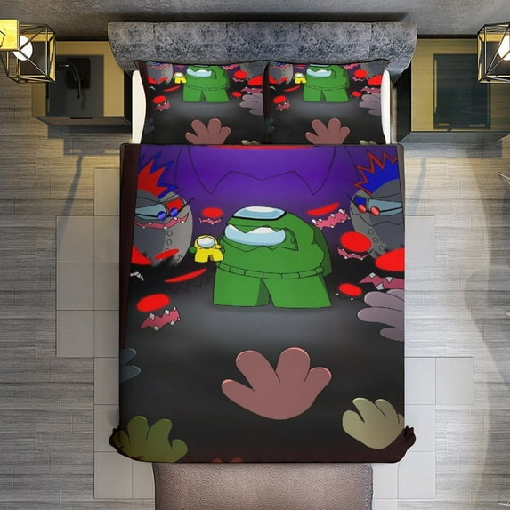 Among Us Game Crewmate Duvet Cover Set,Bedding for Boys Girls Kids ...