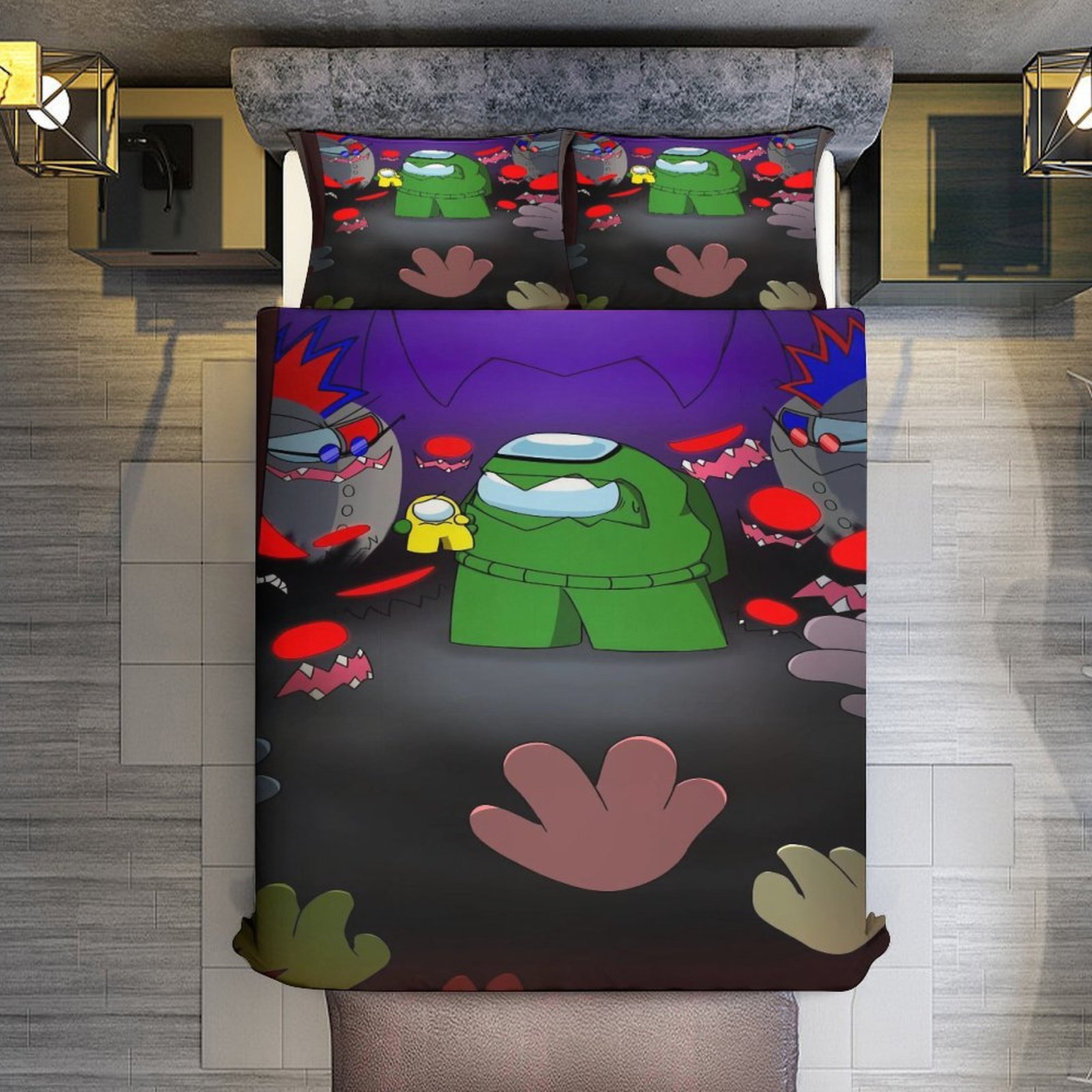 Among Us Game Crewmate Duvet Cover Set,Bedding for Boys Girls Kids ...