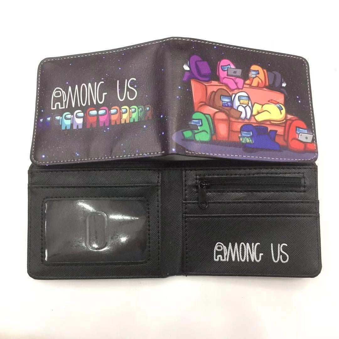 Among Us Game Merchandise Wallet PU Half Fold Wallet Short Wallet Card ...