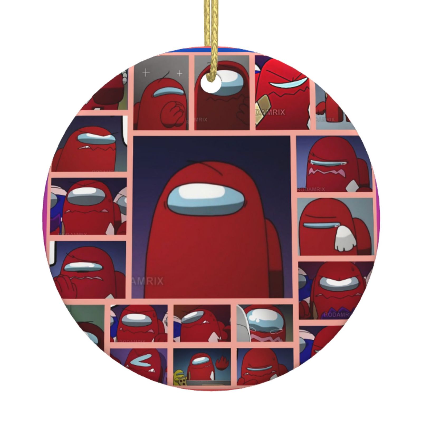 Among Us Game Red Collage Christmas Ornament 2026,Ornaments for ...