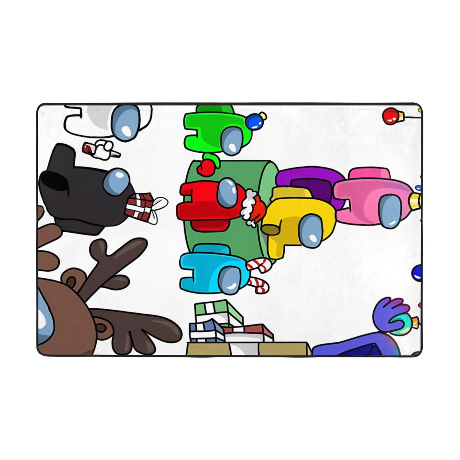 Among Us Gamer Rug Room Non-Slip Gaming Rug Cool Graffiti Gaming Carpet ...