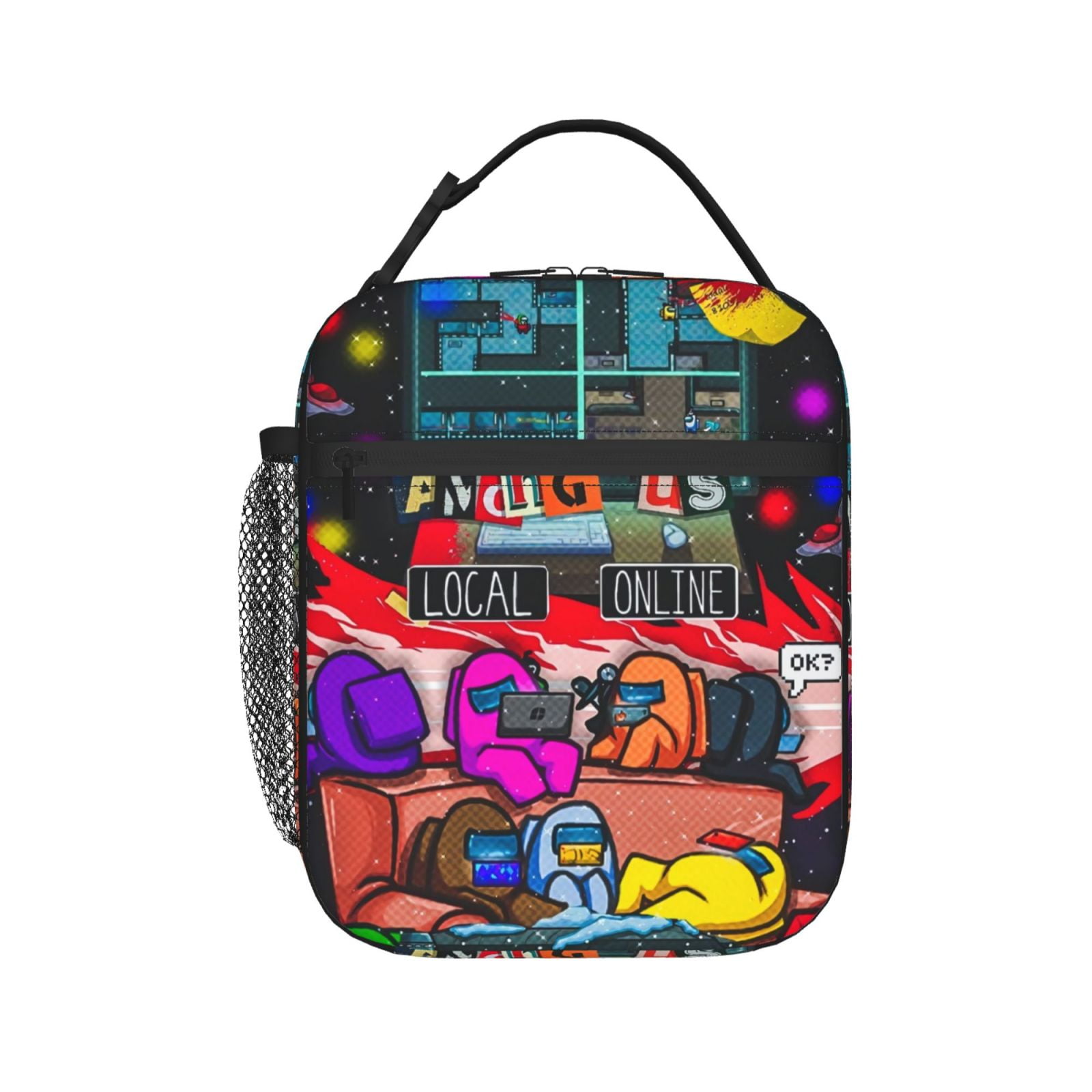 Among-Us Gaming Lunch Box for Men,Reusable Insulated Lunch Tote,Large ...