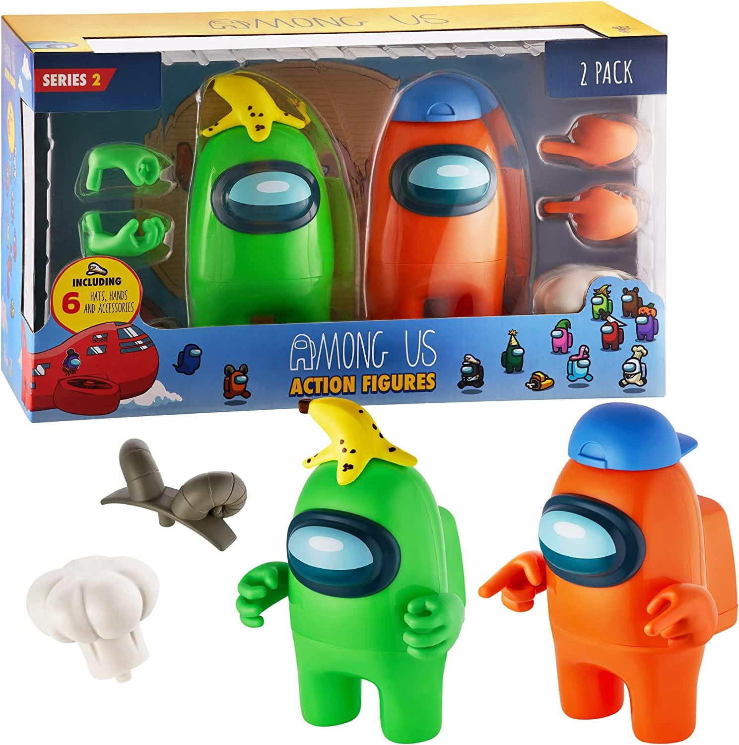 Among Us Green Orange Crewmates 7" Figures Peeled Ball Game Rammed Chef ...