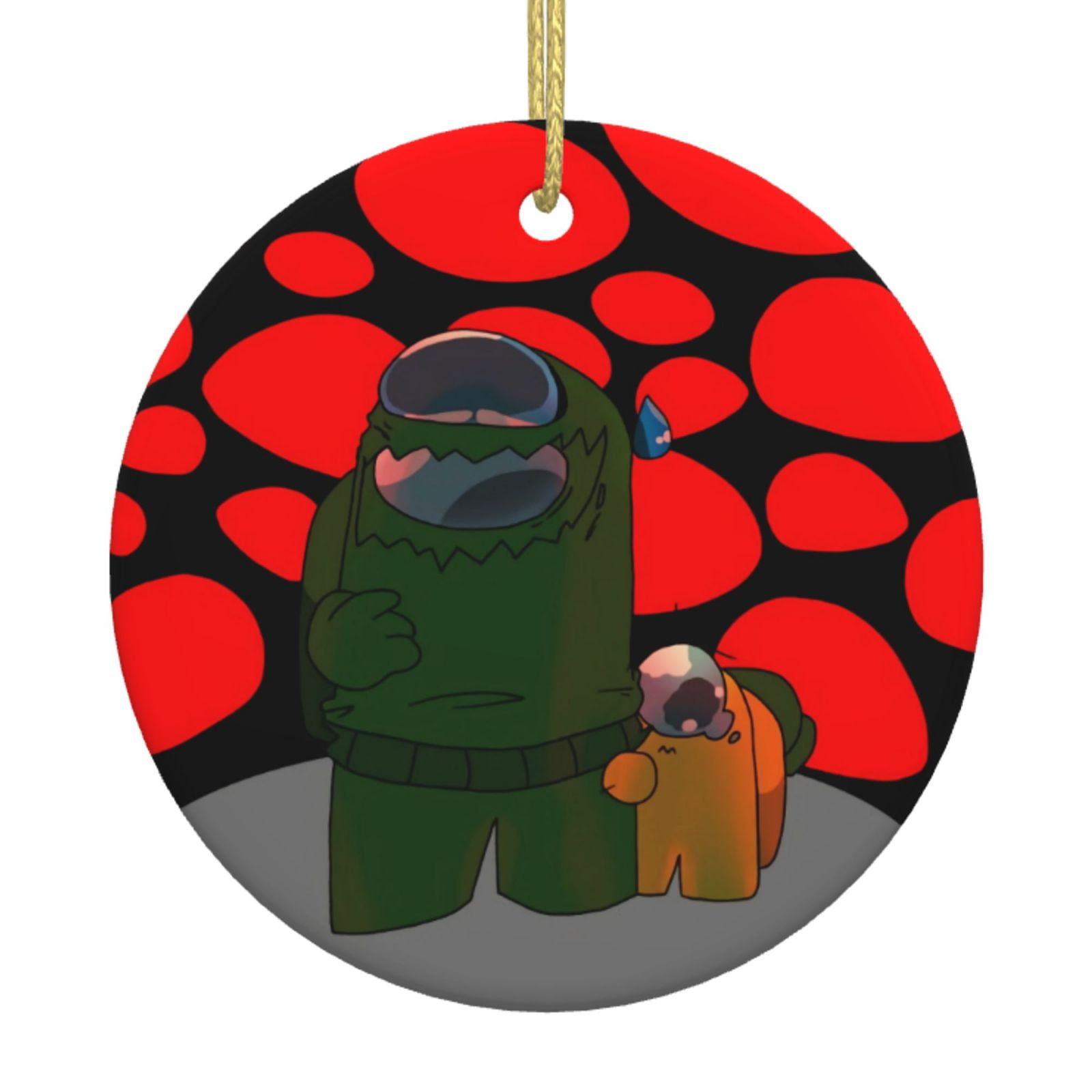 Among Us Green Rodamrix Christmas Ornaments,Ceramic Xmas Ornaments with ...