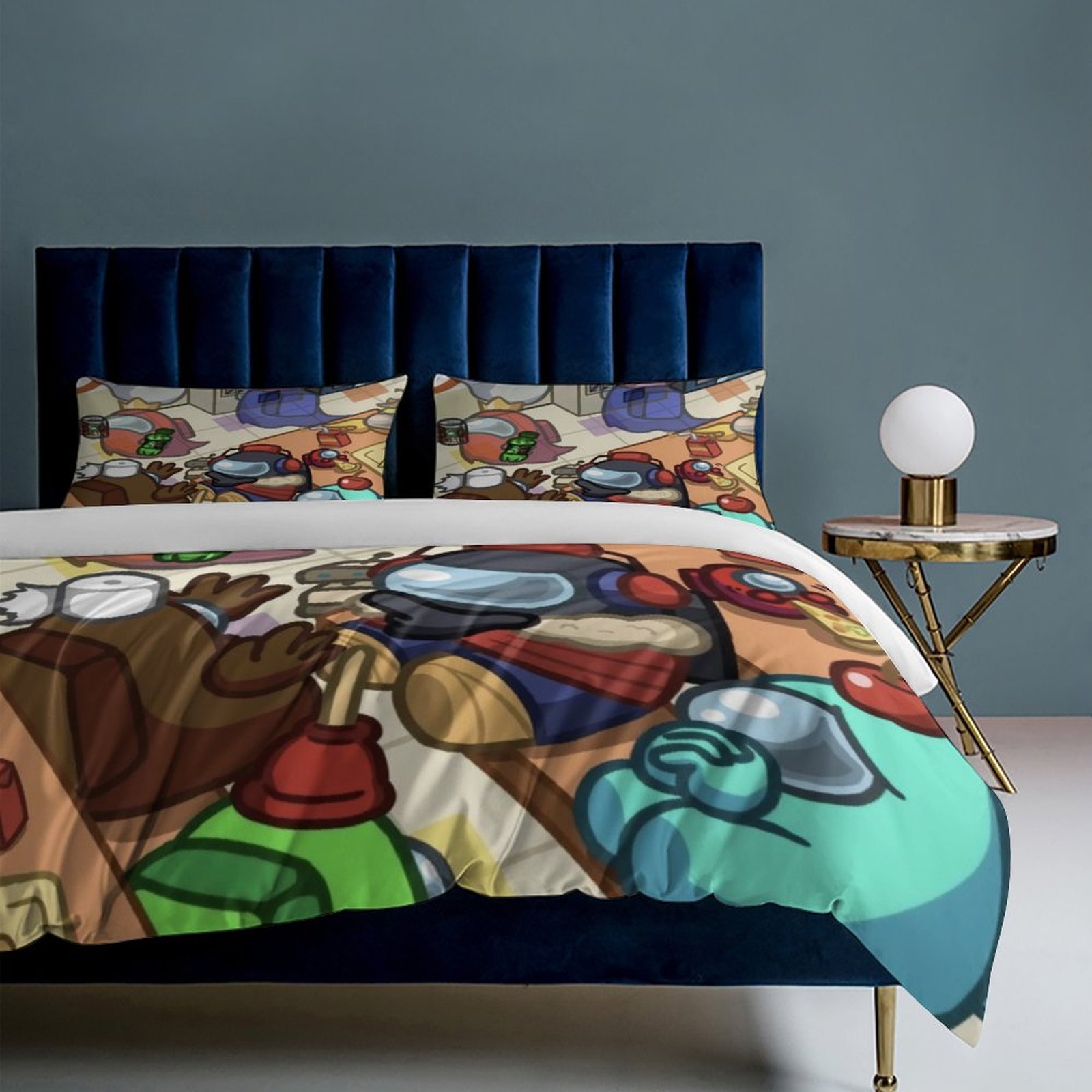 Among Us Imposter 3 Pieces Duvet Cover Set with 2 Pillowcase Twin Size ...