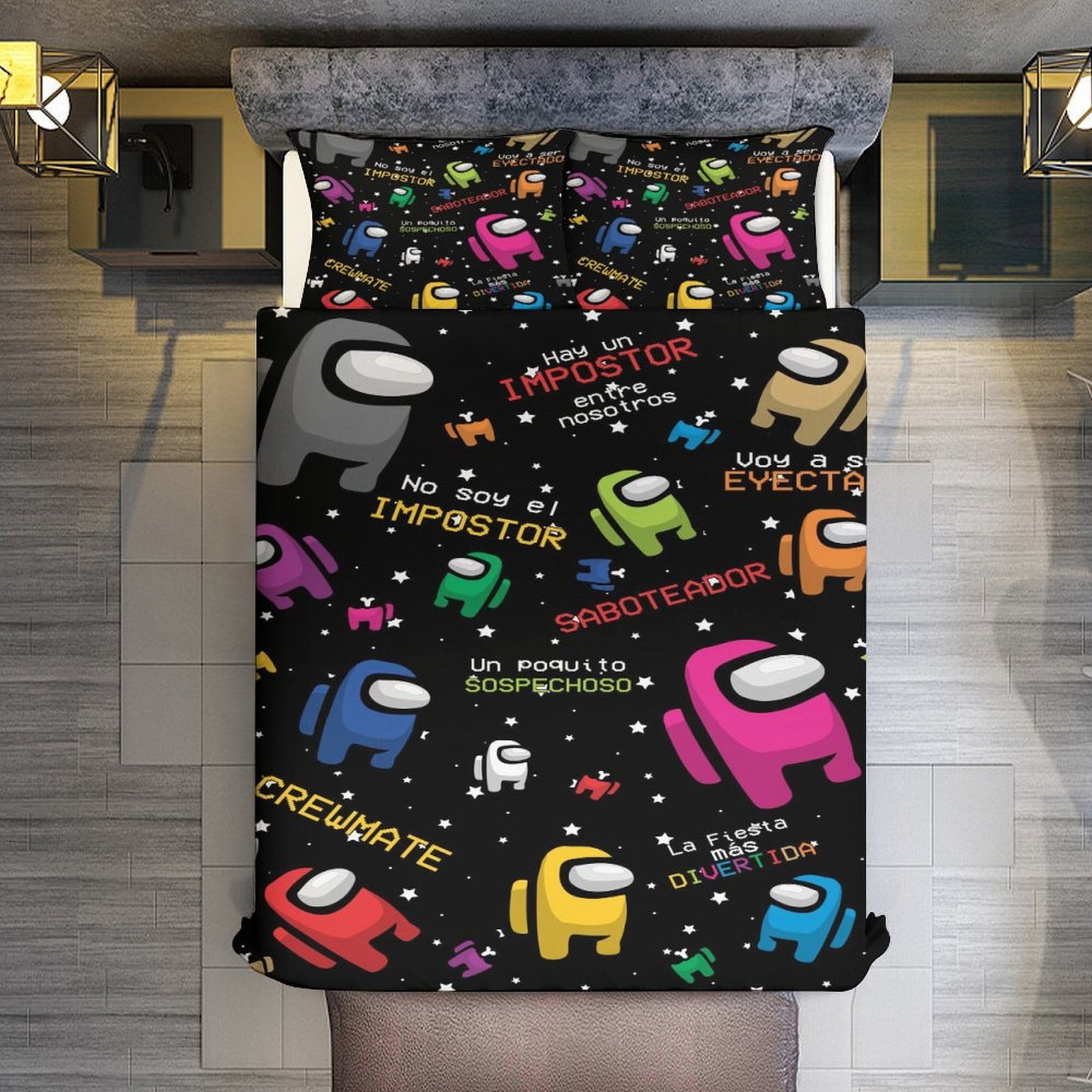 Among Us Imposter Bed Sheets for Kids Boys Girls Bedding,Duvet Cover ...