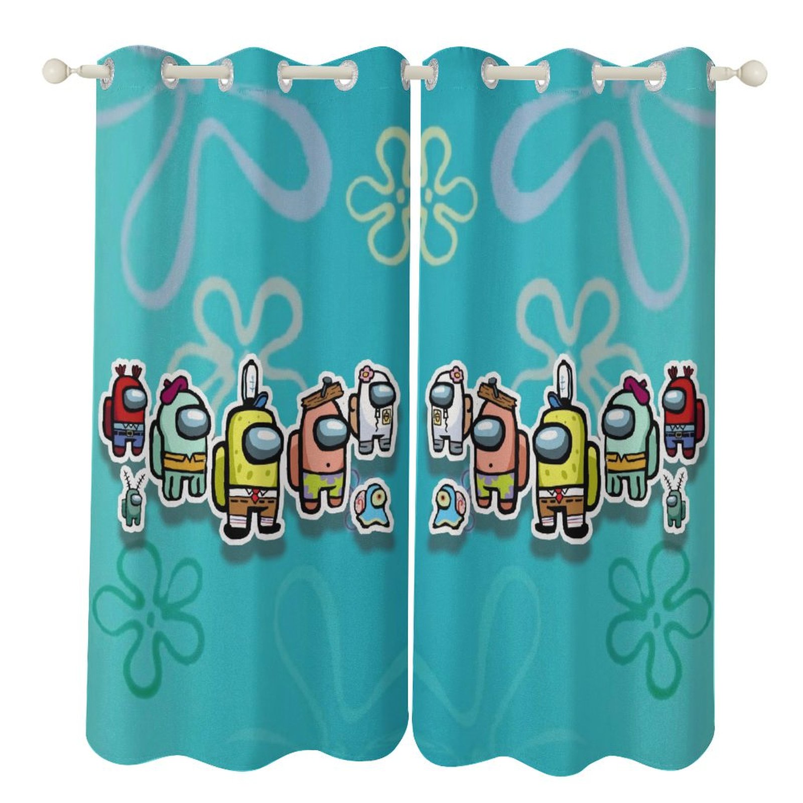 Among-Us Imposter Crewmate Curtains,Blackout Curtains for Bedroom ...