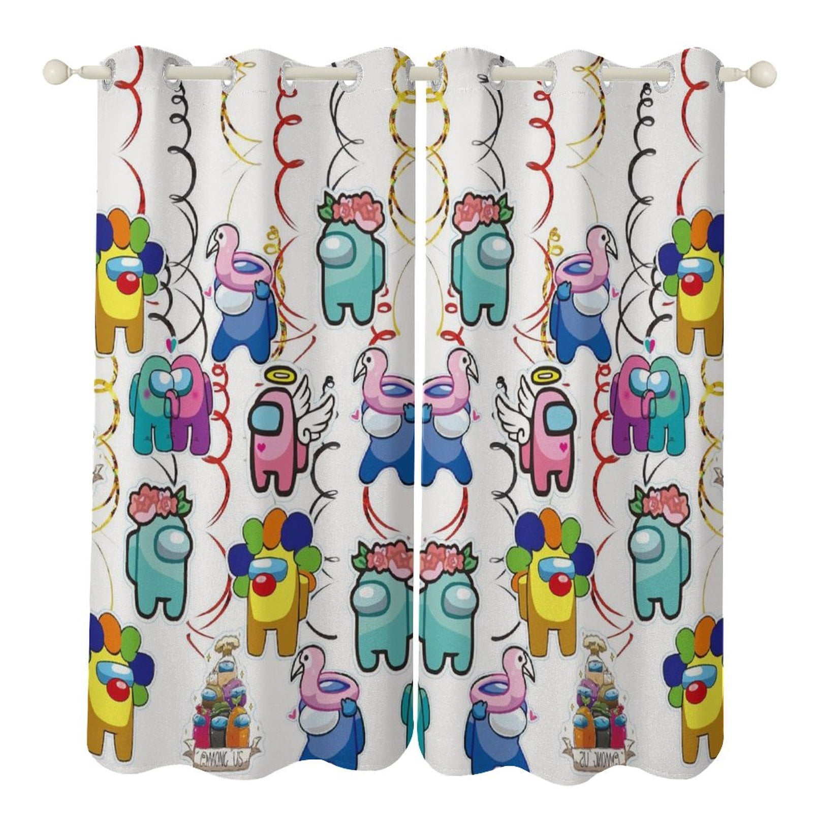 Among Us Imposter Crewmate Party Ideas Kids Curtains 52 X 84 Inch ...