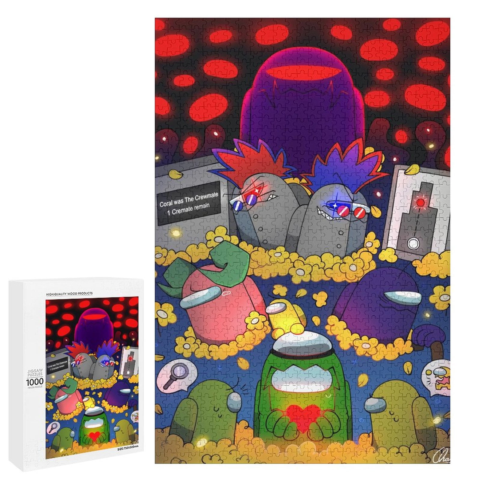 Among-Us Imposter Crewmate Puzzles- 1000 Piece Jigsaw Puzzle for Adults ...