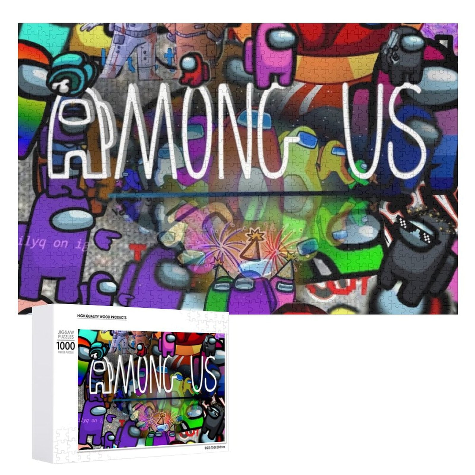 Among Us Imposter Crewmate Wallpaper Puzzles- 1000 Piece Jigsaw Puzzle ...