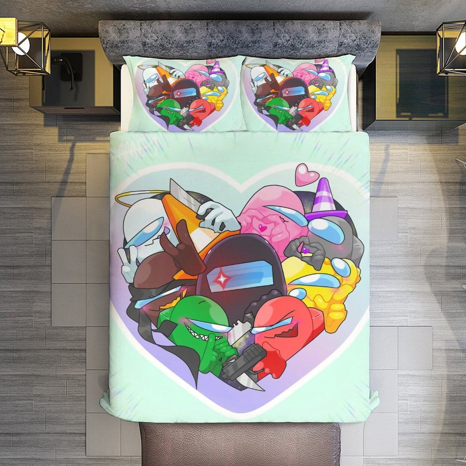 Among Us Imposter Duvet Cover Set,Bedding for Boys Girls Kids,Bedding ...