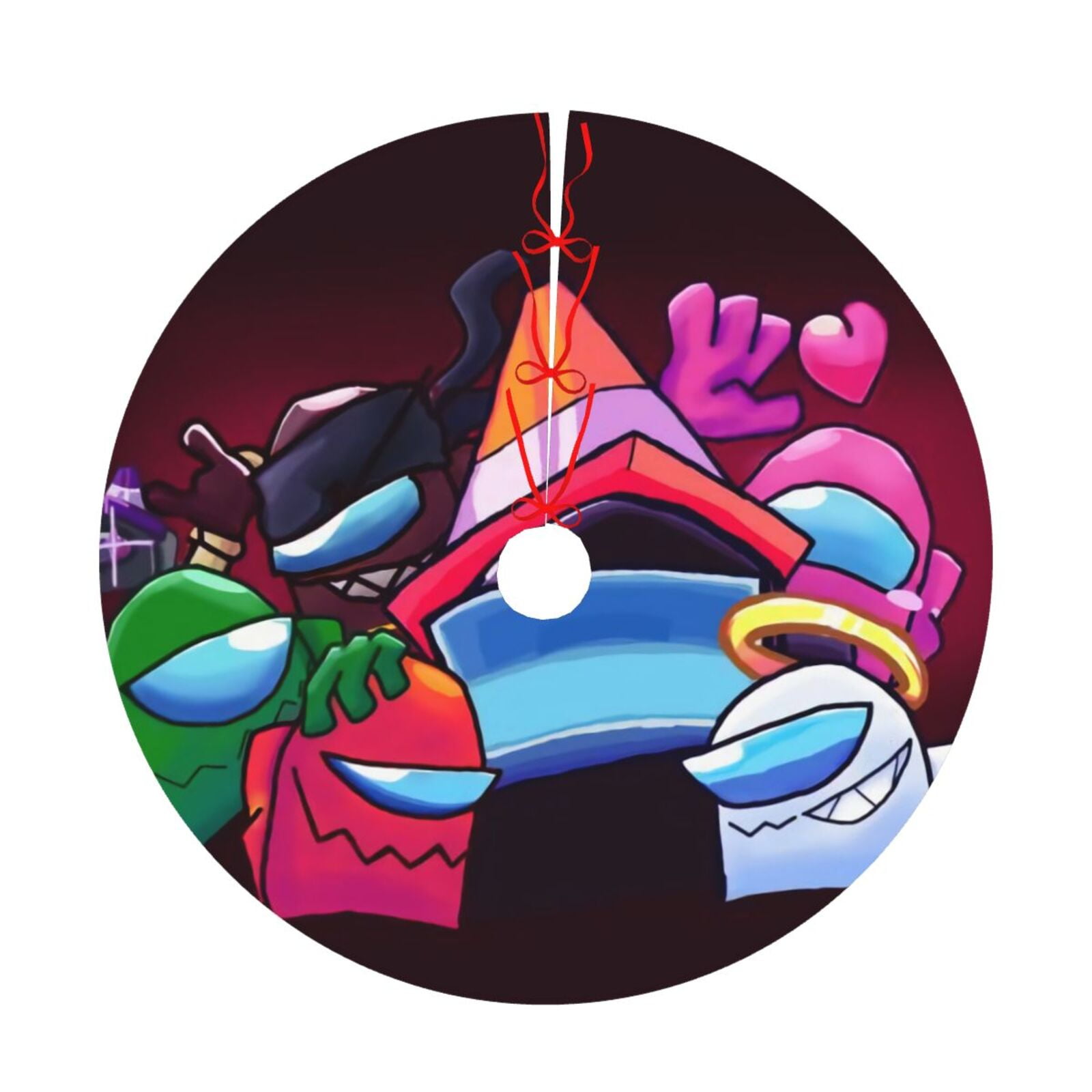 Among Us Imposter Thingie Christmas Tree Skirt Soft and Funny Red Green ...