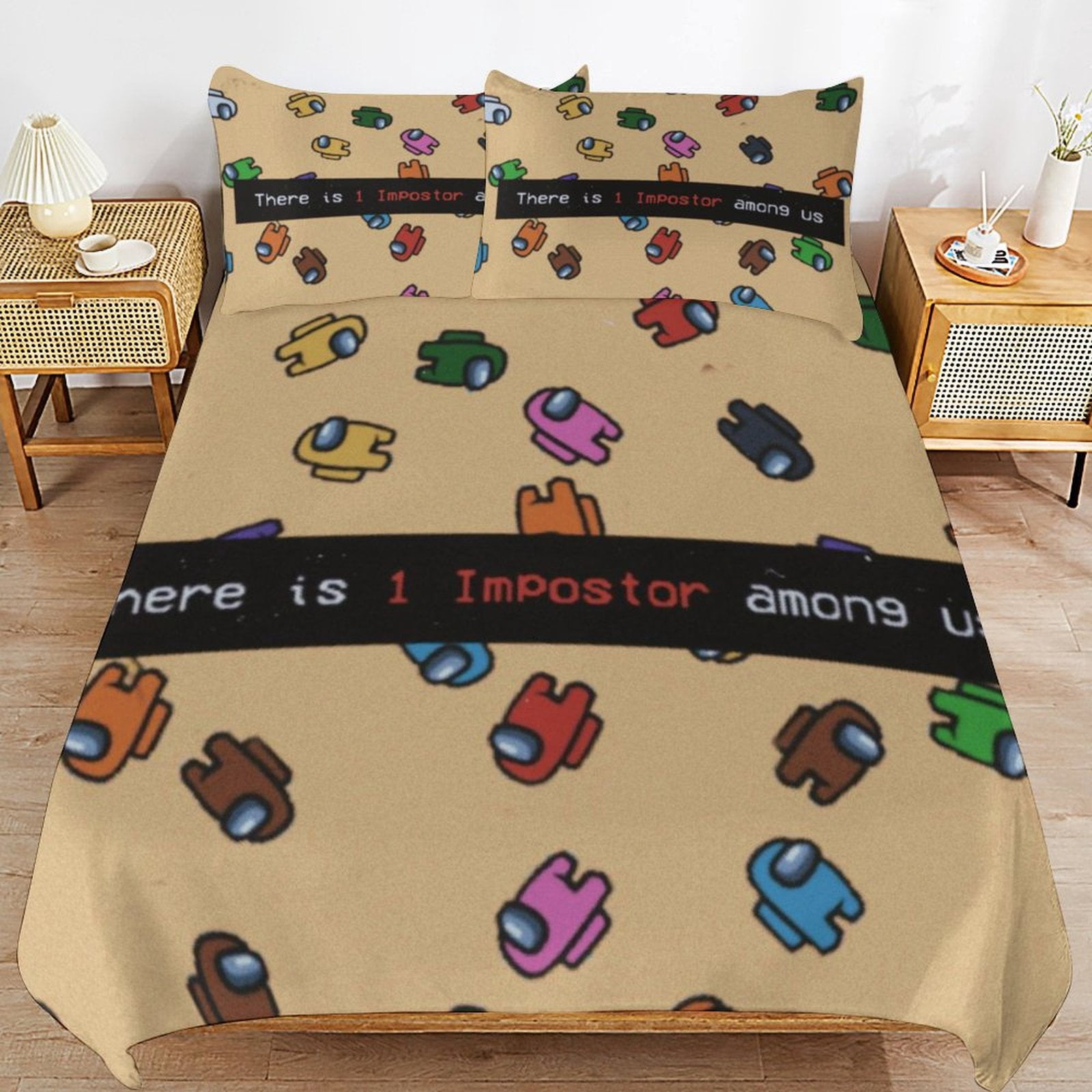 Among Us Impostor 3-Piece All Season Bedding Set, Comforter Set with ...