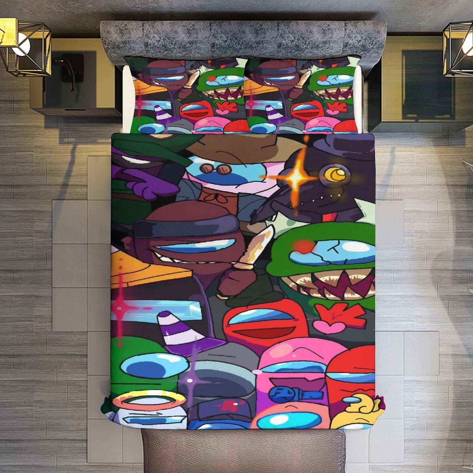 Among Us Impostor Art Bed Sheets for Kids Boys Girls Bedding,Duvet ...