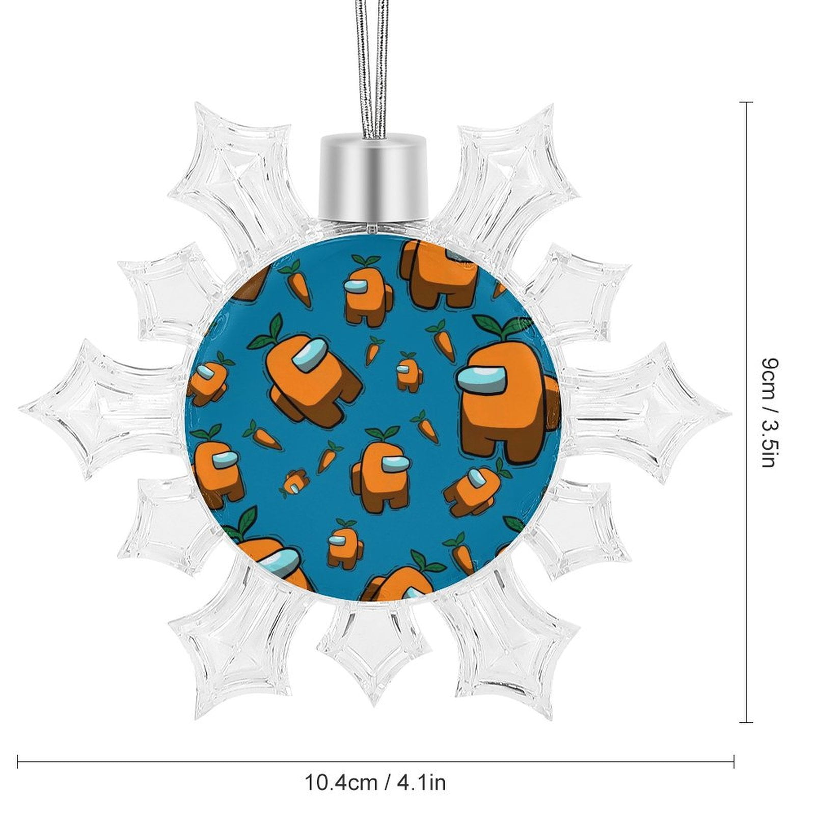 Among Us Impostor Christmas Snowflake Ornaments Shatterproof Xmas ...