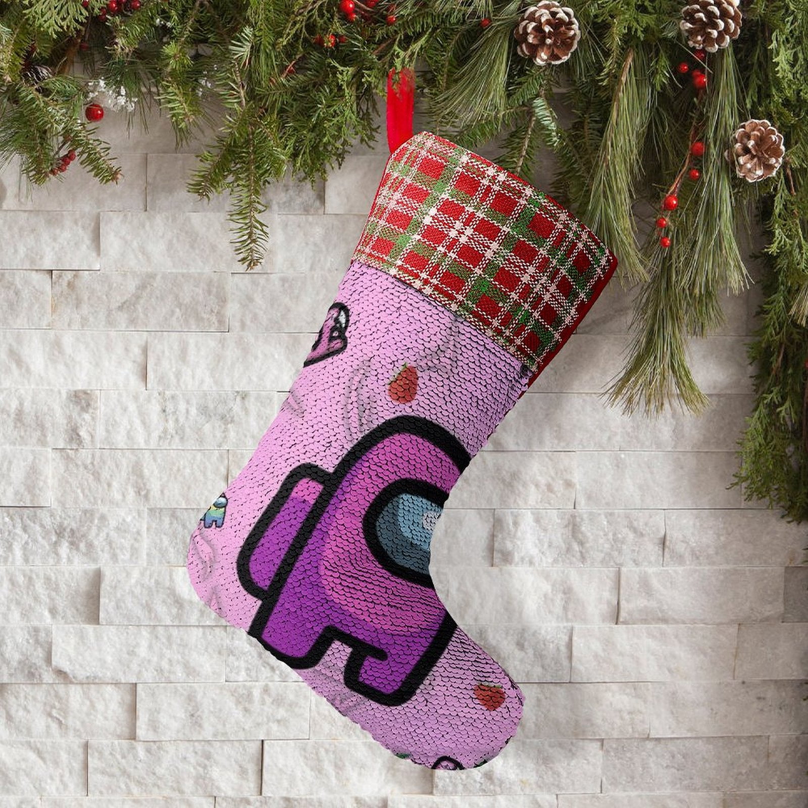 Among Us Impostor Christmas Stockings,Reversible Color Changing Magical ...