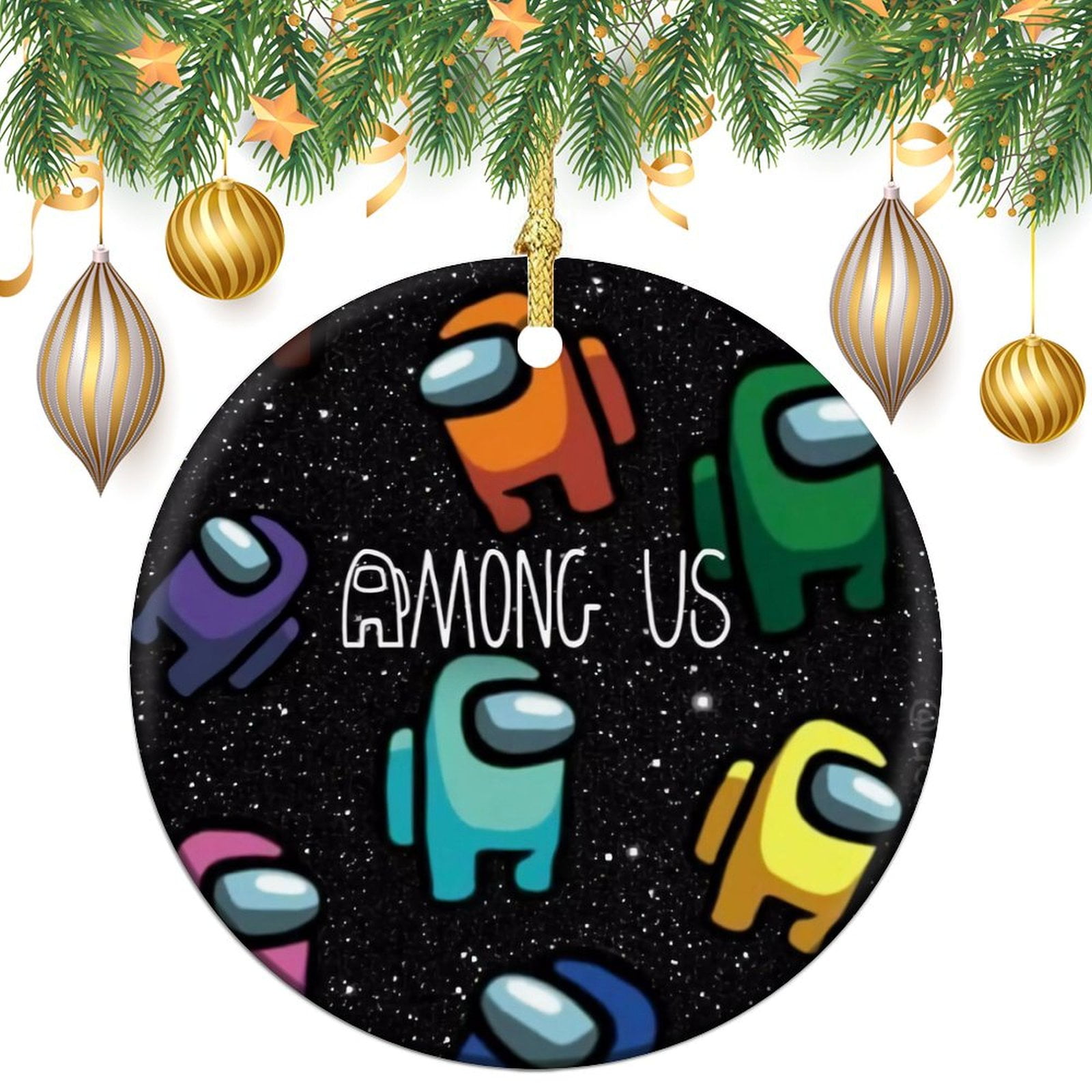 Among Us Impostor Christmas Tree Ornaments Double-Sided Design For Kids ...