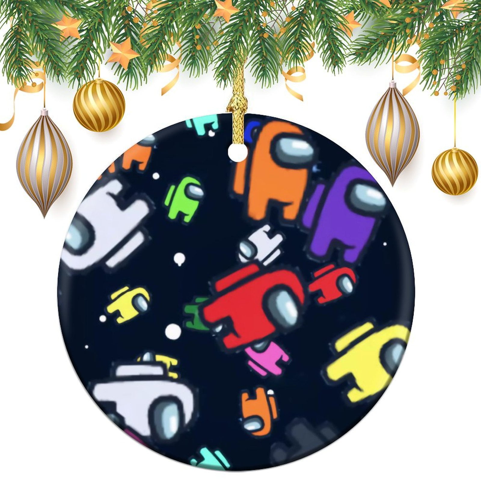 Among Us Impostor Christmas Tree Ornaments Double-Sided Design For Kids ...