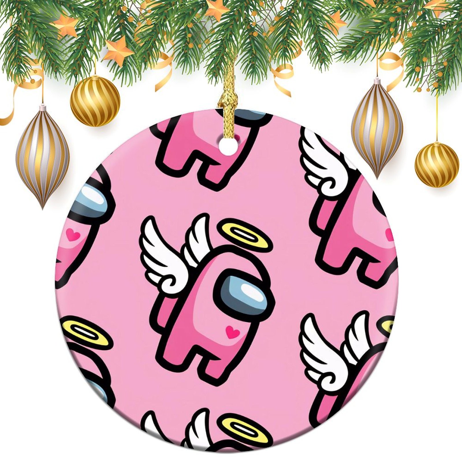 Among Us Impostor Christmas Tree Ornaments Double-Sided Design For Kids ...