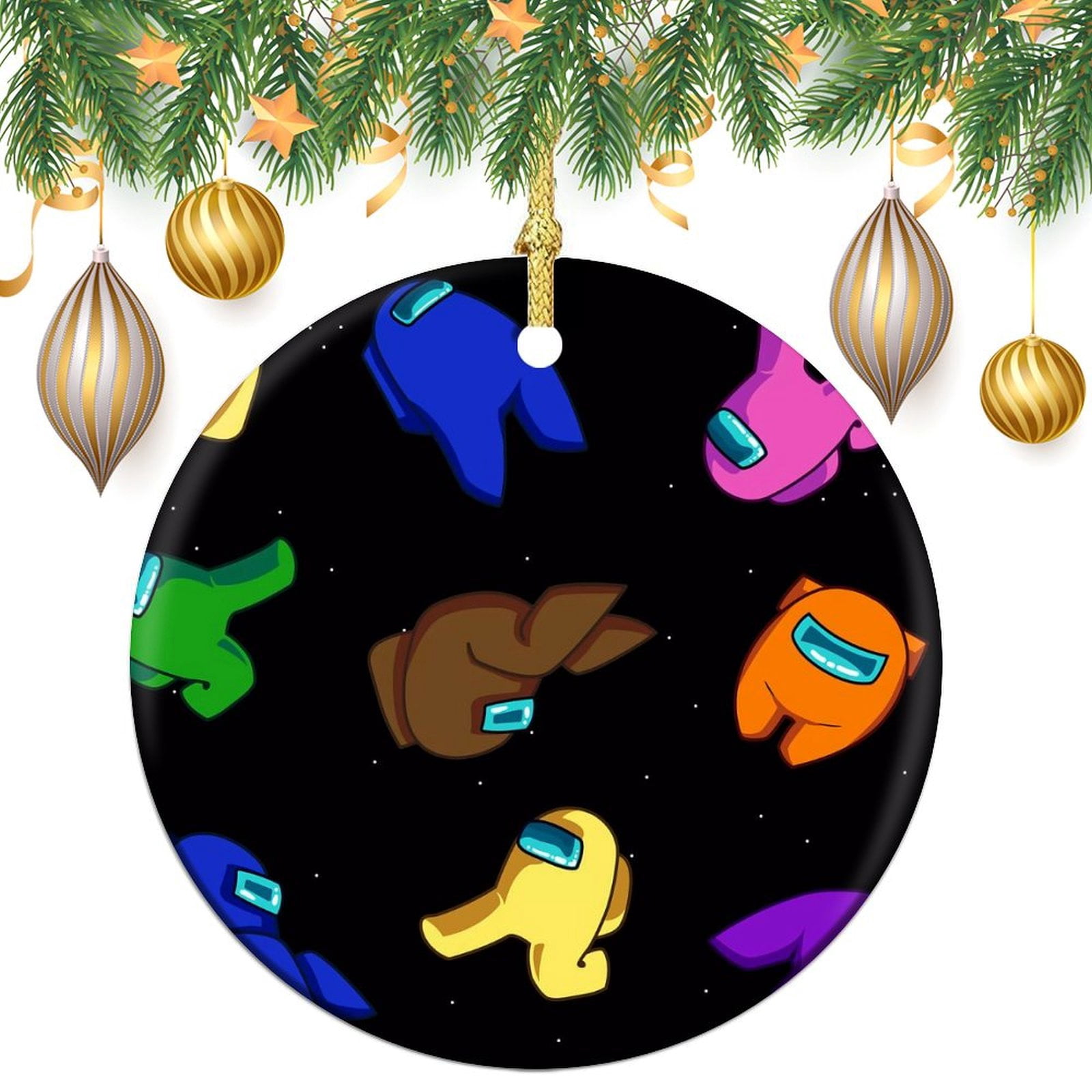 Among Us Impostor Christmas Tree Ornaments Double-Sided Design For Kids ...