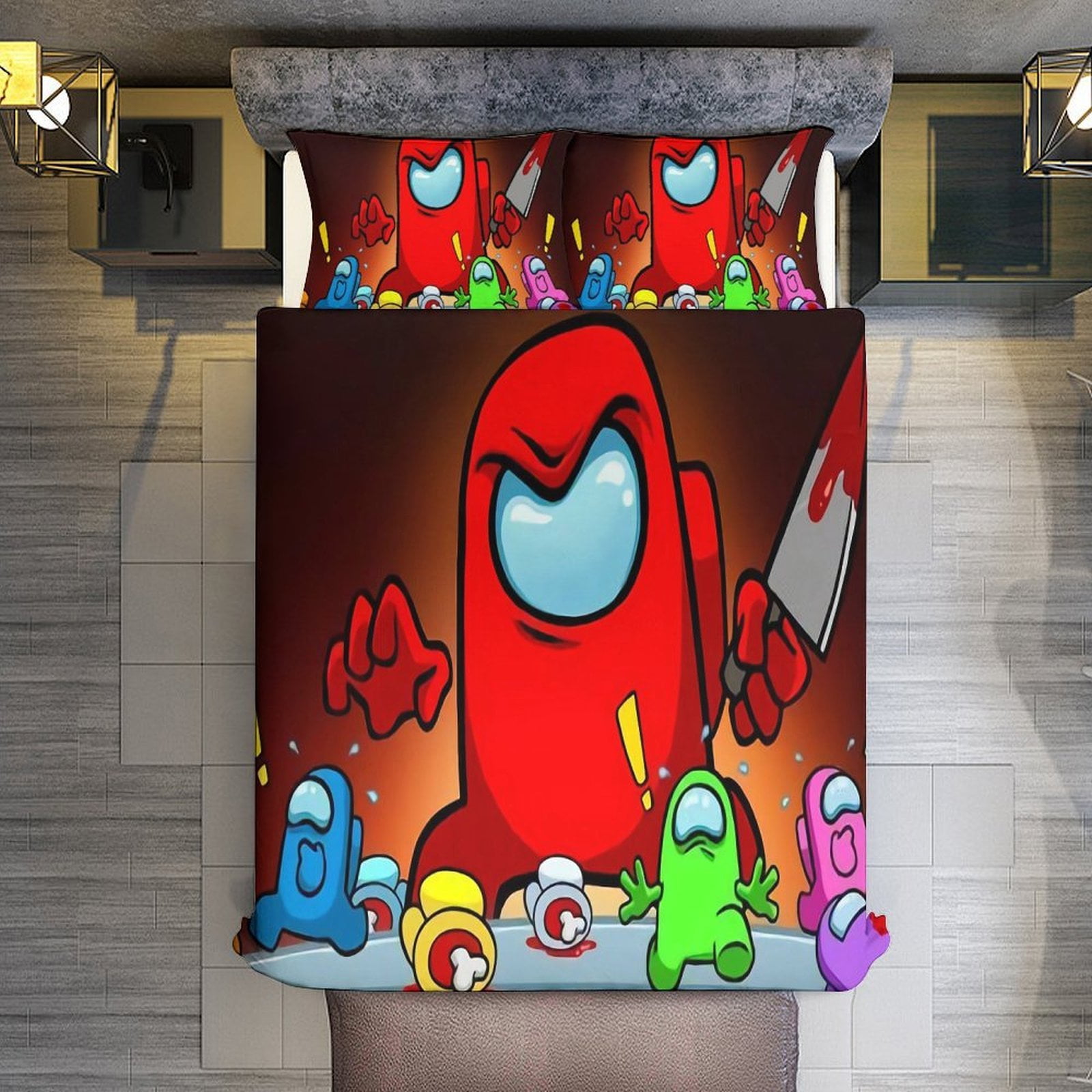 Among Us But Impostor Gets Bigger After Each Kill Bed Sheets for Kids ...