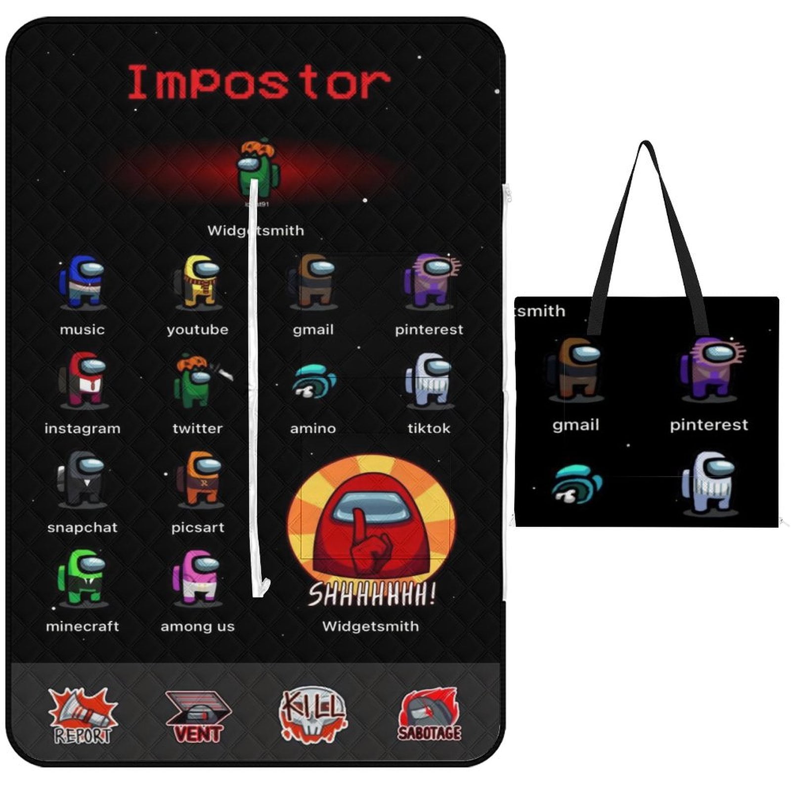 Among Us Impostor Picnic Blankets 59"x39" Extra Large Outdoor Blanket ...