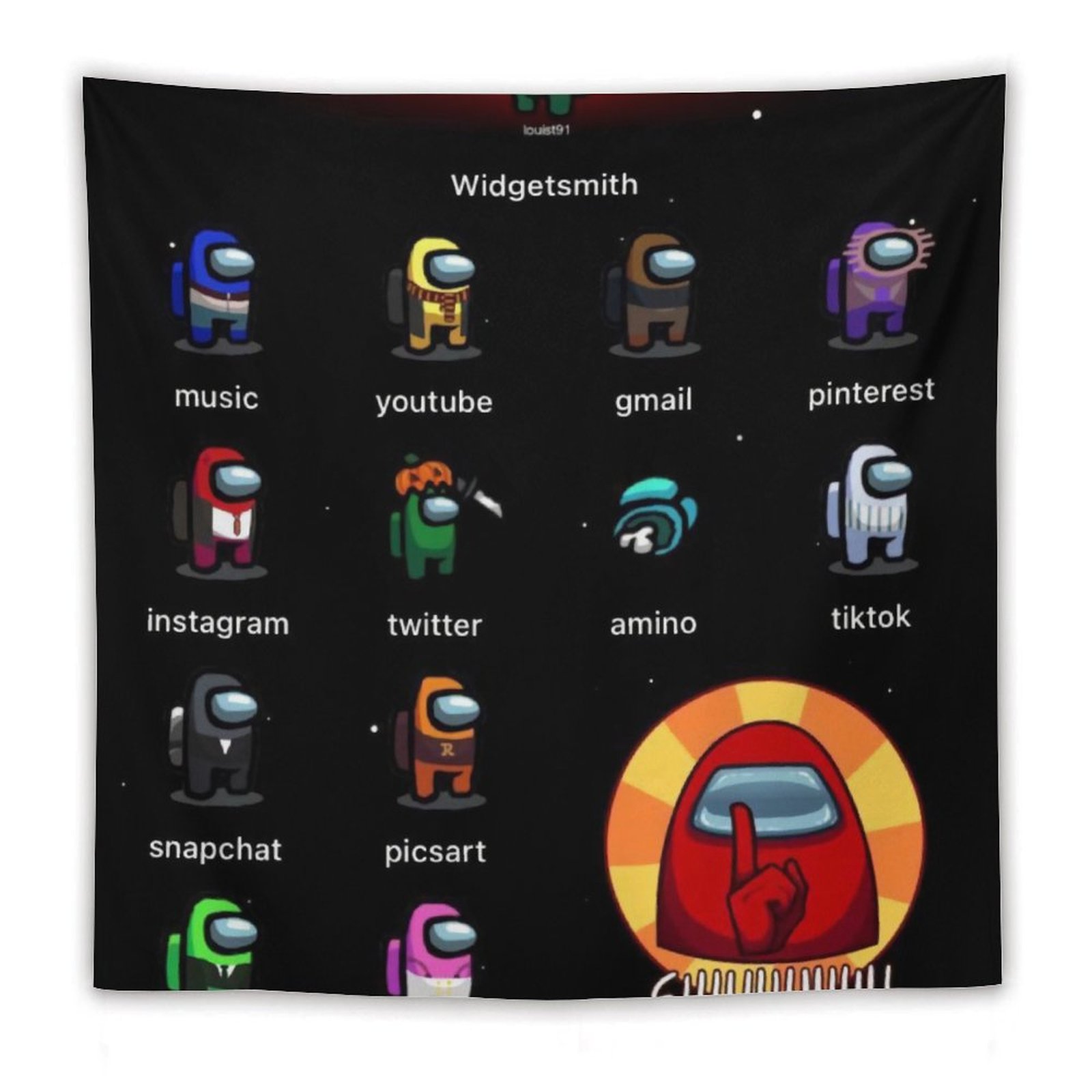 Among Us Impostor Tapestry,Among Us Impostor Wall Tapestry,Tapestry for ...