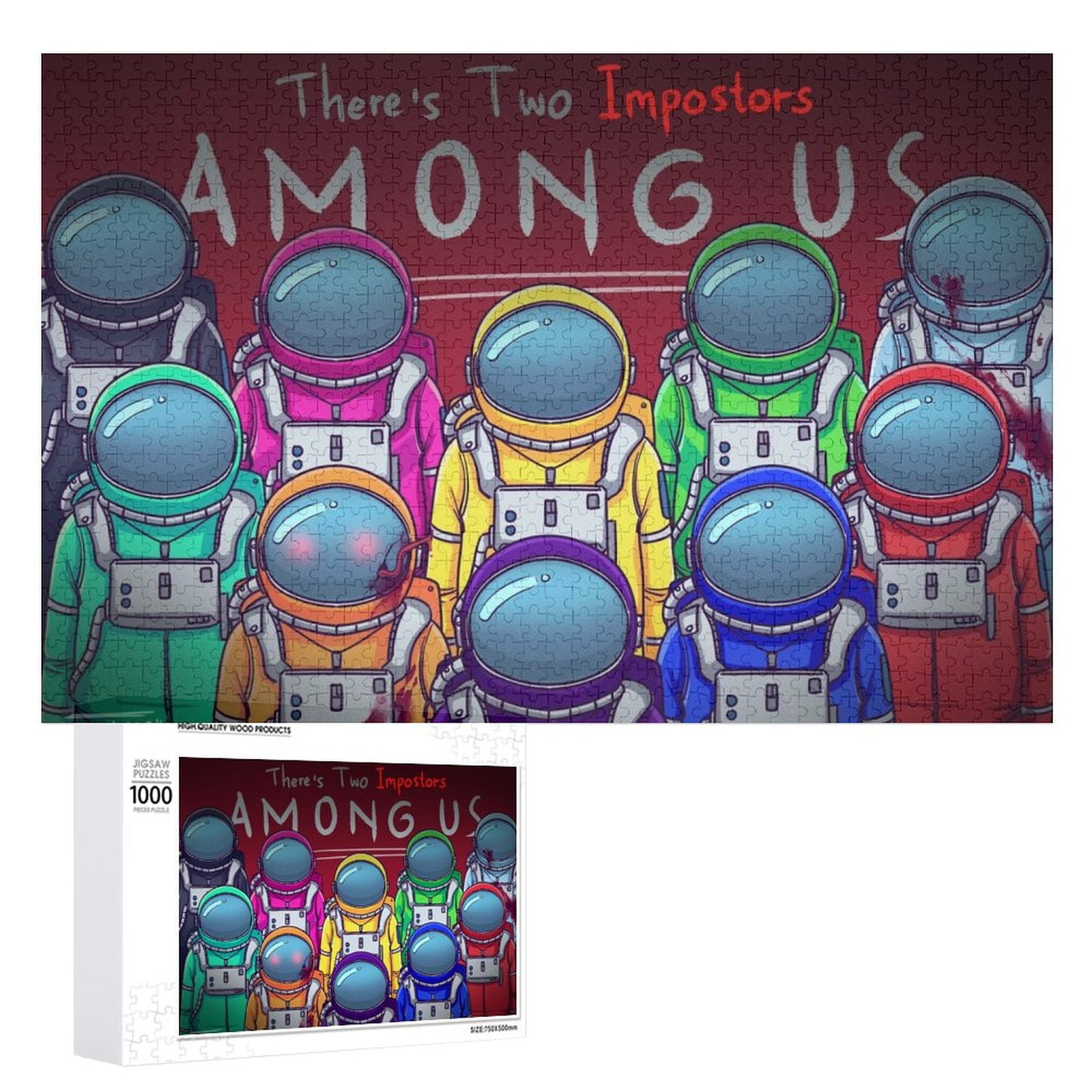 Among Us Jigsaw Puzzles 1000 Pieces Cartoons Puzzle Cartoon Painting ...