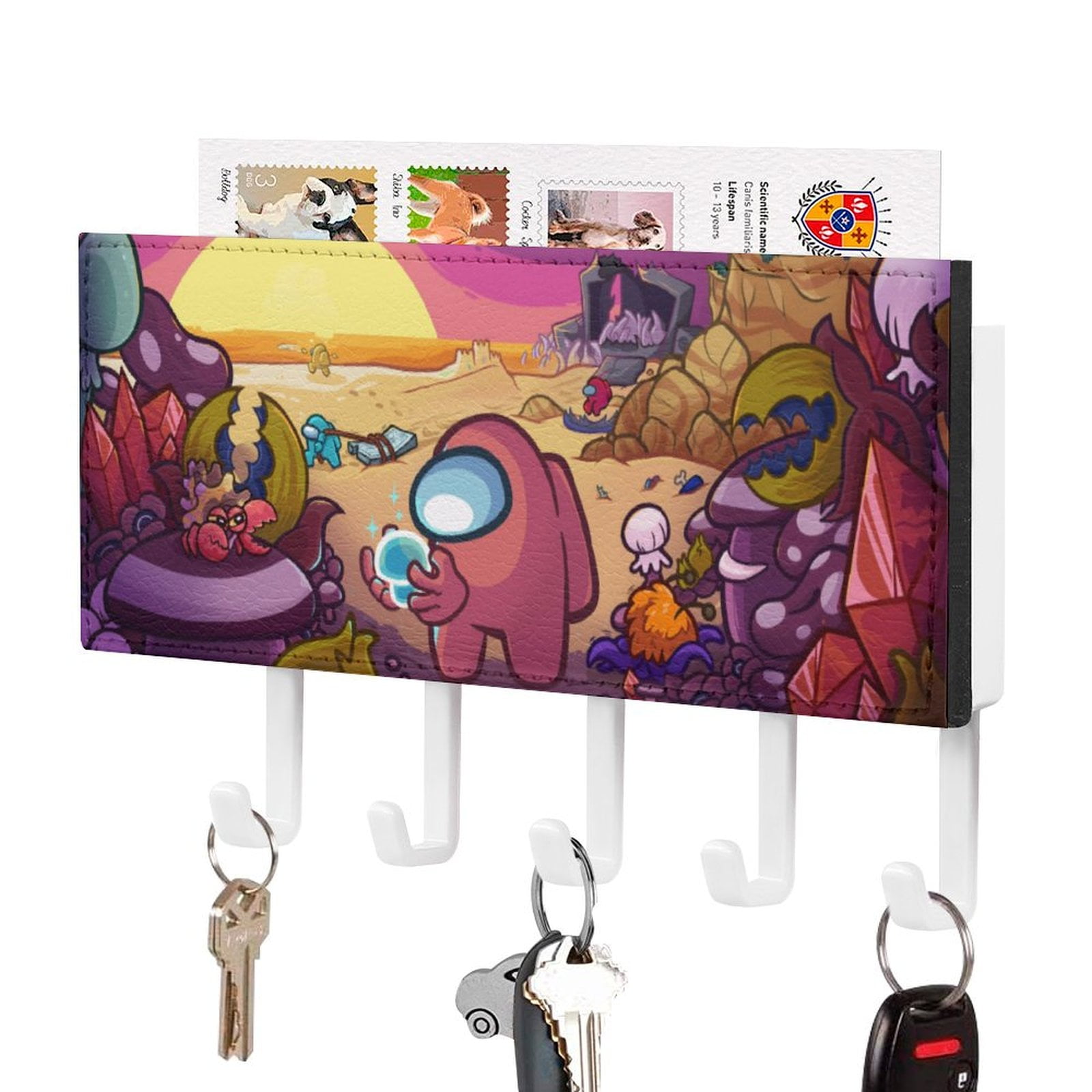 Among Us Key Holder for Wall: Easy Installation Mail Organizer Wall ...