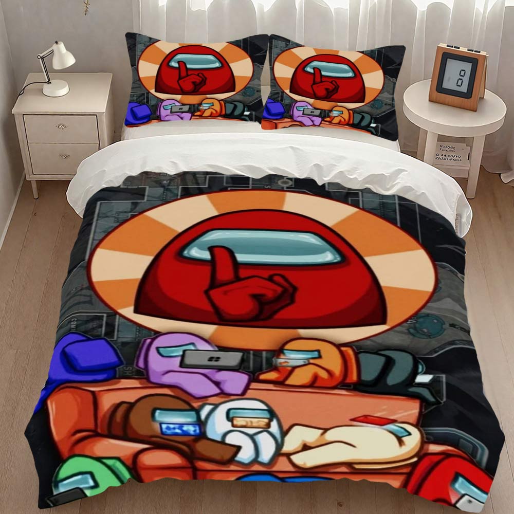 Among Us Kids Toddler Sheet Bedding Set Pillow Christmas Comforter ...