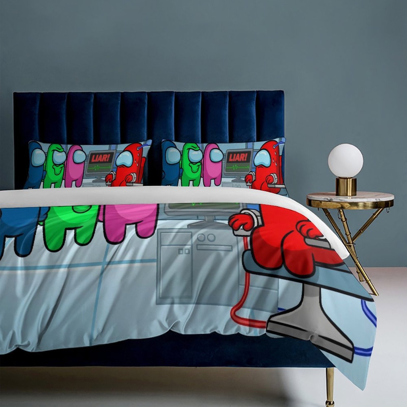 Among Us But With A Lie Detector Bedding Set,Duvet Cover Set for Kids ...