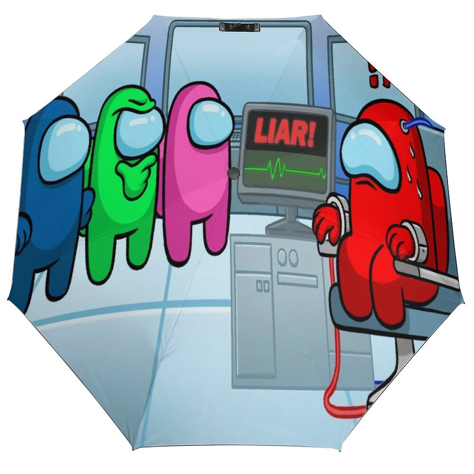 Among Us But With A Lie Detector Umbrella,Travel Umbrella,Mini ...