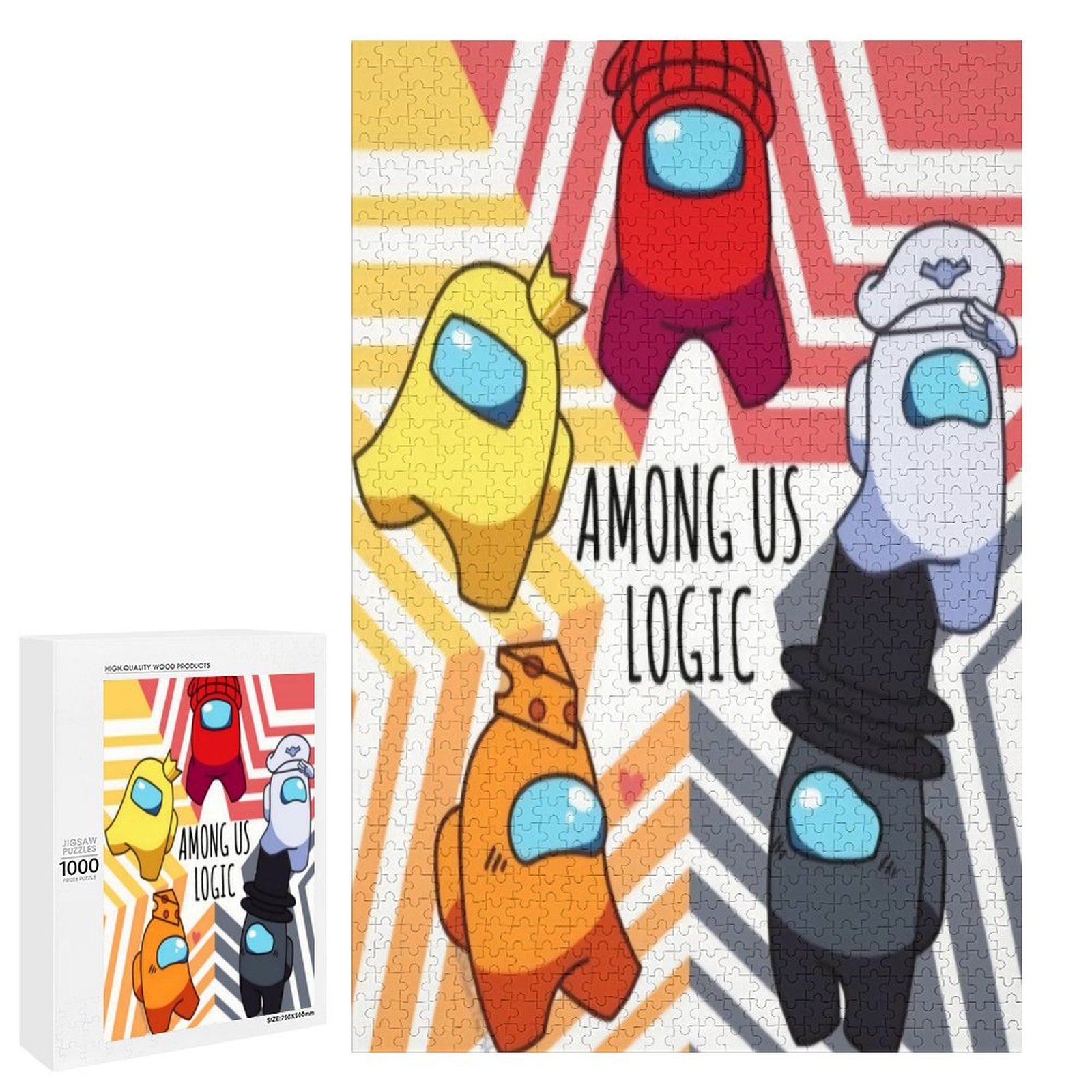 Among Us Logic Imposter Crewmate Puzzles- 1000 Piece Jigsaw Puzzle for ...