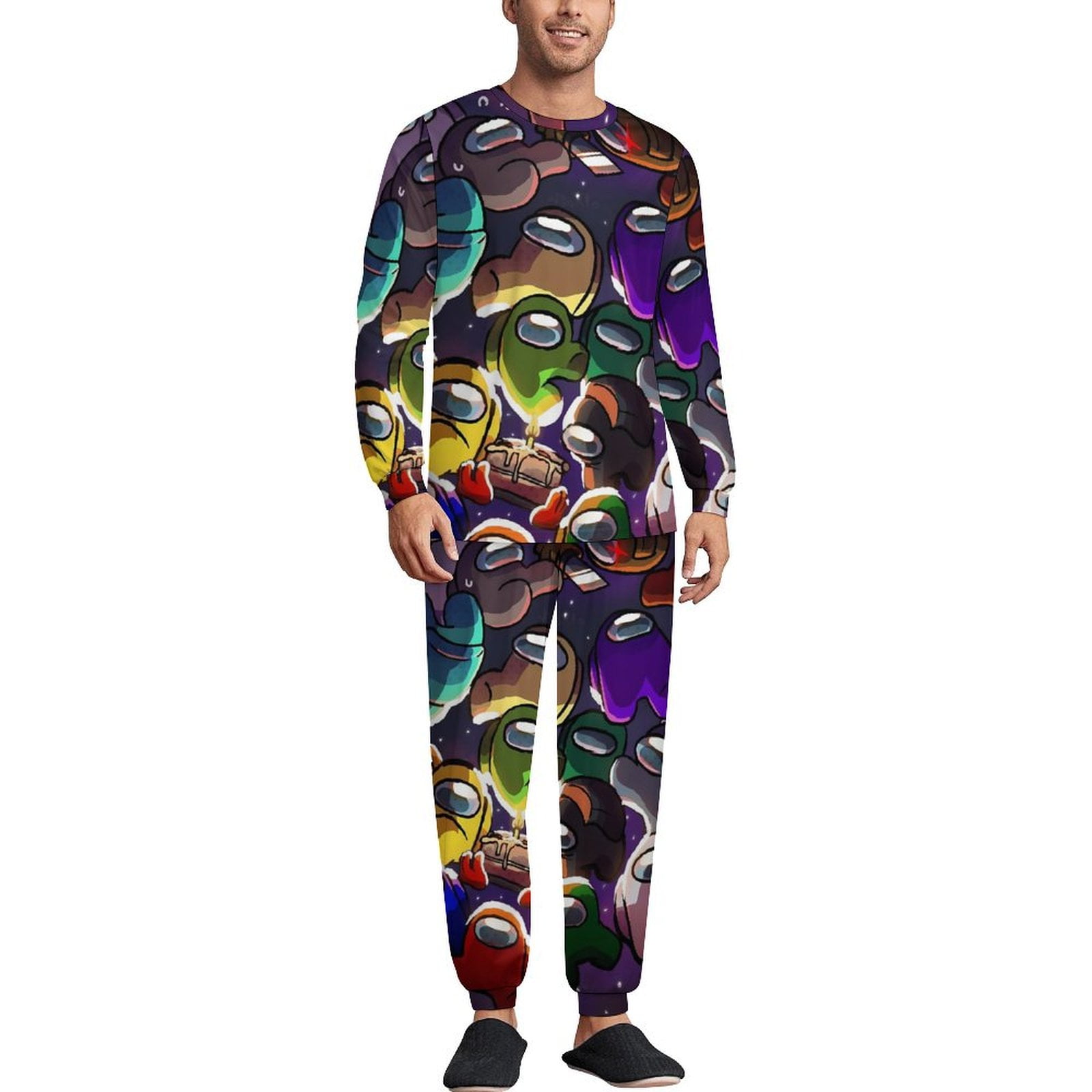 Among Us Mens Pajamas Set Long Sleeve Sleepwear Nightwear Pjs Lounge ...
