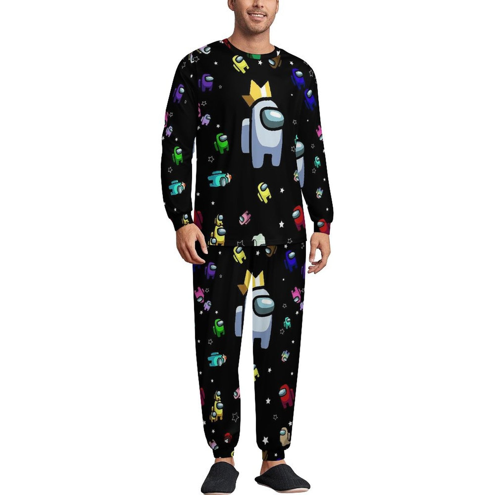 Among Us Mens Pajamas Set Long Sleeve Sleepwear Nightwear Pjs Lounge ...
