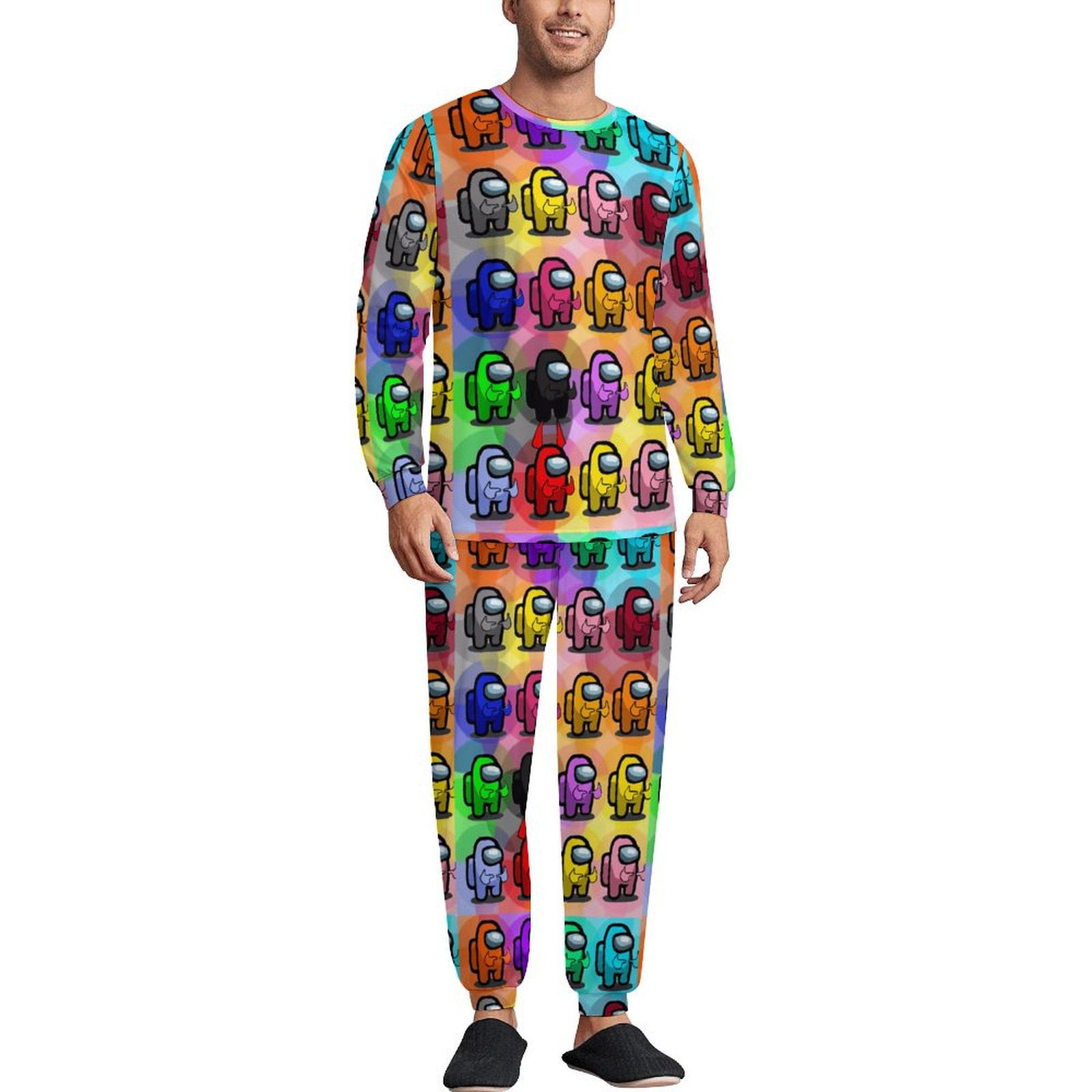 Among Us Mens Pajamas Set Long Sleeve Sleepwear Nightwear Pjs Lounge ...