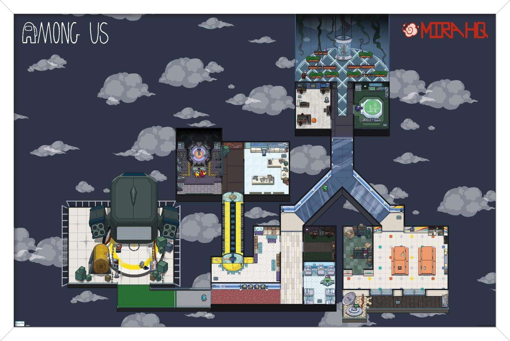 Among Us - Mira Map Wall Poster, 22.375" x 34", Framed - Walmart.com