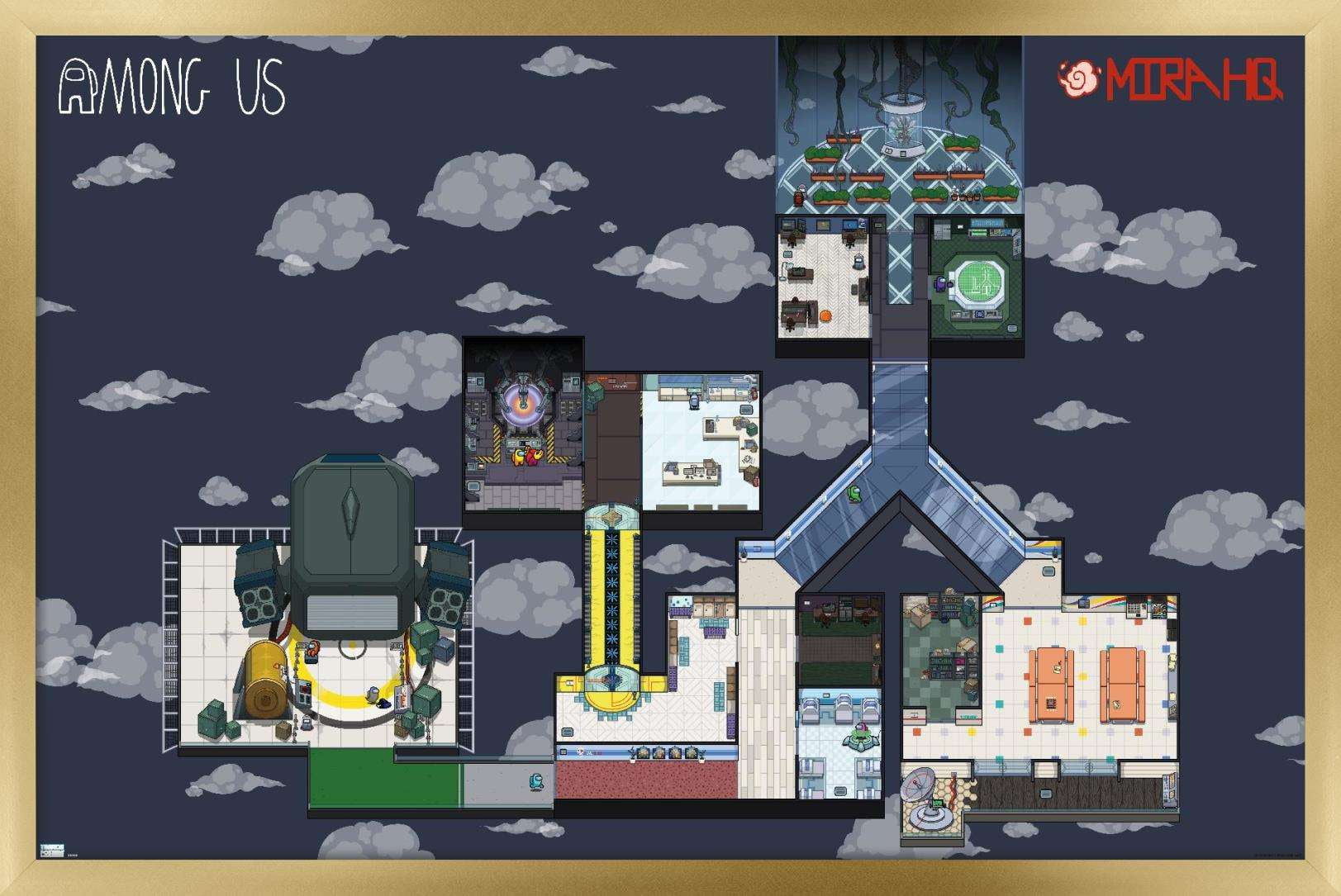 Among Us - Mira Map Wall Poster, 22.375" x 34", Framed - Walmart.com