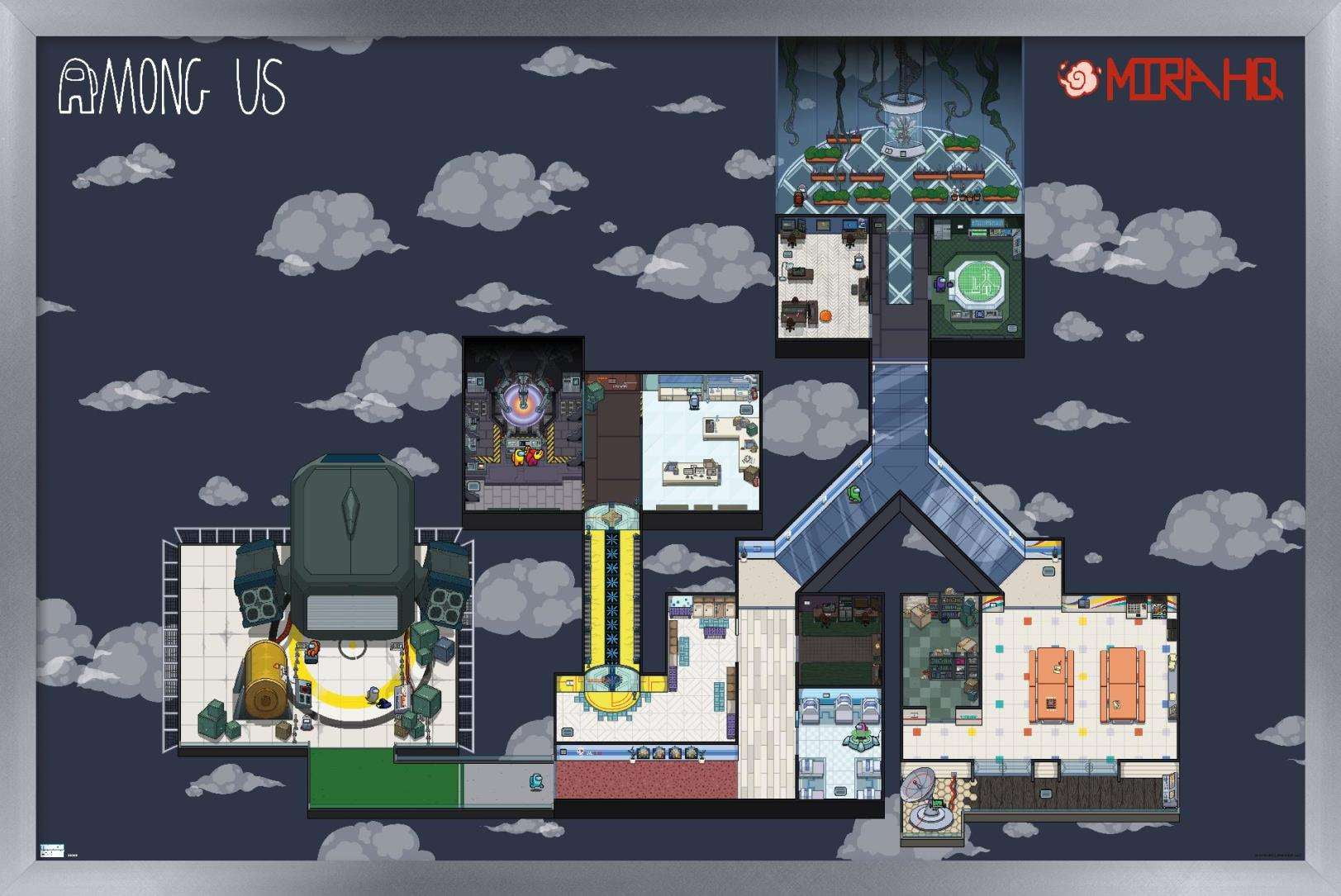 Among Us - Mira Map Wall Poster, 22.375" x 34", Framed - Walmart.com