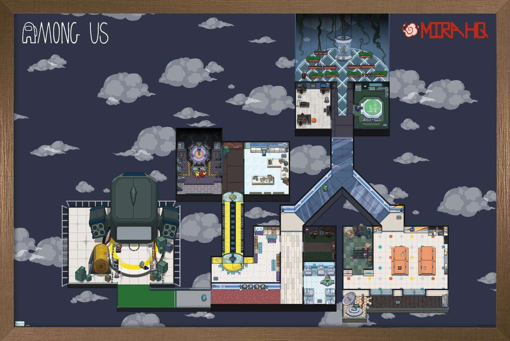 Among Us - Mira Map Wall Poster, 22.375" x 34", Framed - Walmart.com