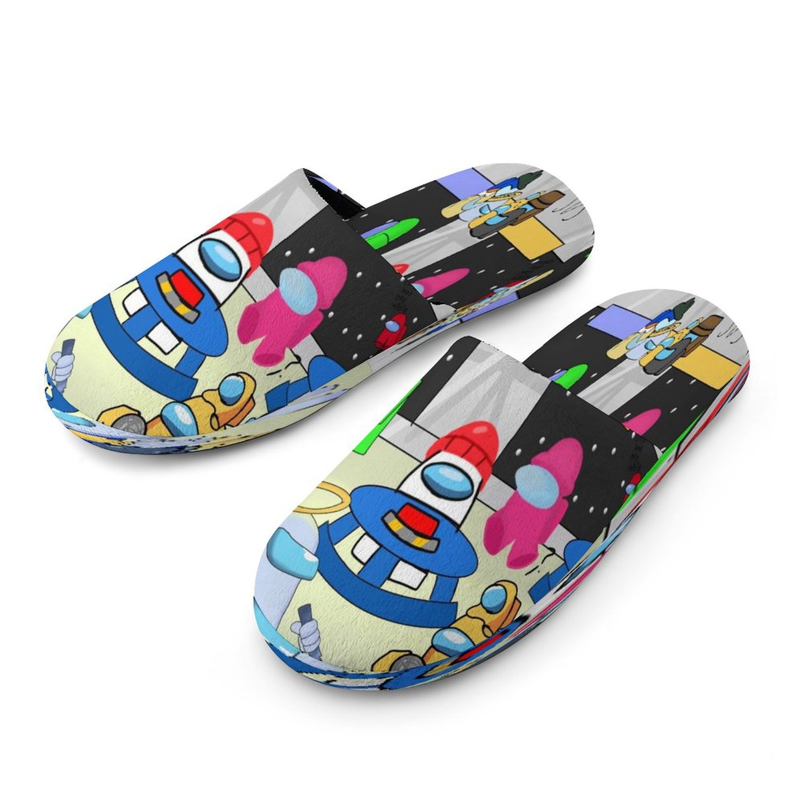 Among Us Muchos Sus Slippers for Mens Unisex Cozy Memory Foam Scuff ...