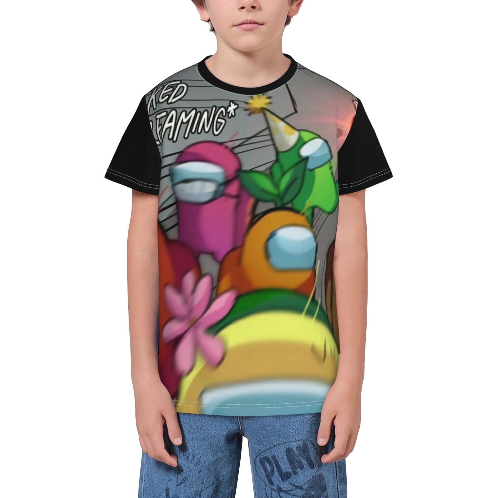 Among Us Panicken Screaming Crewmate Boys Teens Casual T Shirts,Cool 3D ...