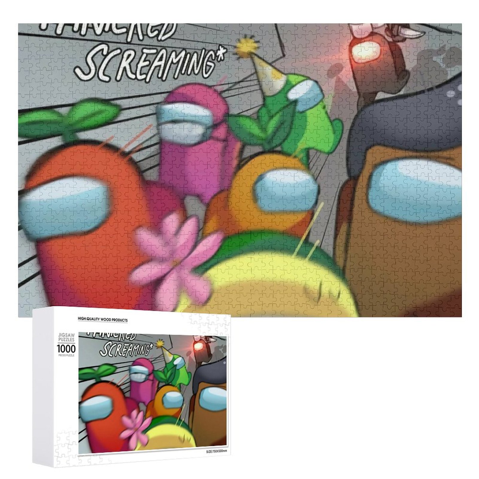 Among Us Panicken Screaming Puzzles- 1000 Piece Jigsaw Puzzle for ...
