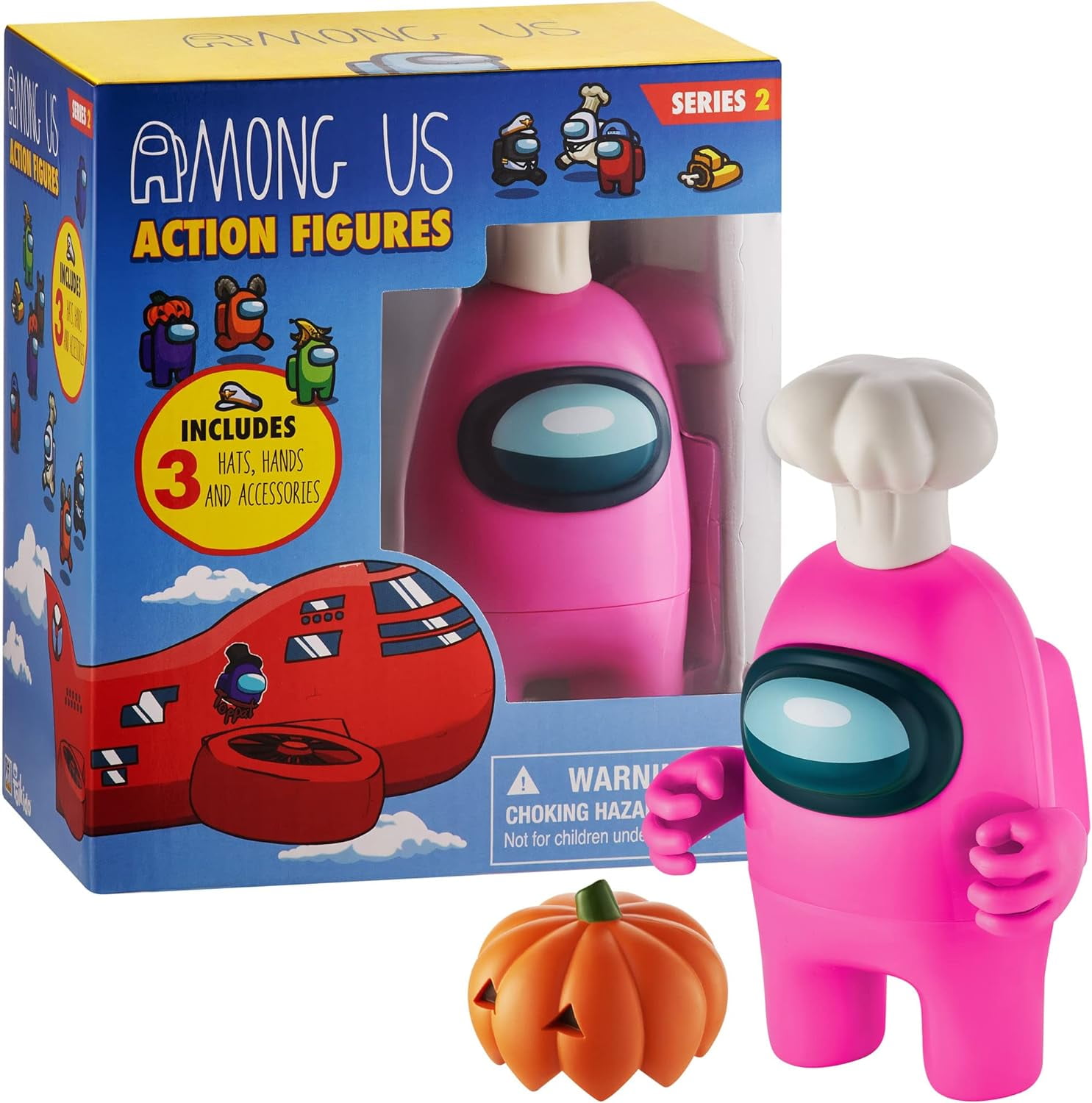 Among Us Pink Crewmate Figure My Name Chef with Hidden Hat Hands PMI ...