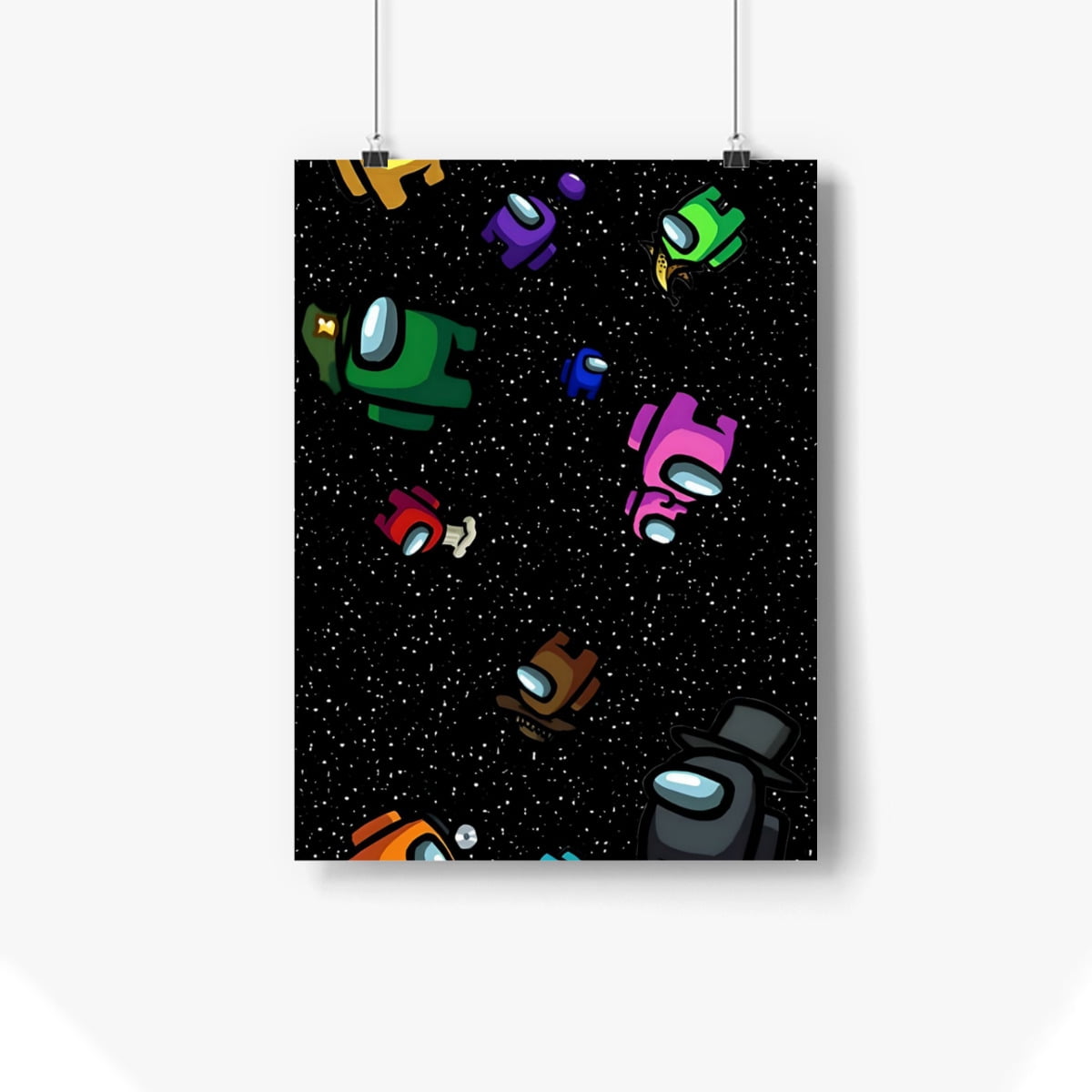 Among Us Poster Comic Poster Room Aesthetic Canvas Wall Art Bedroom ...