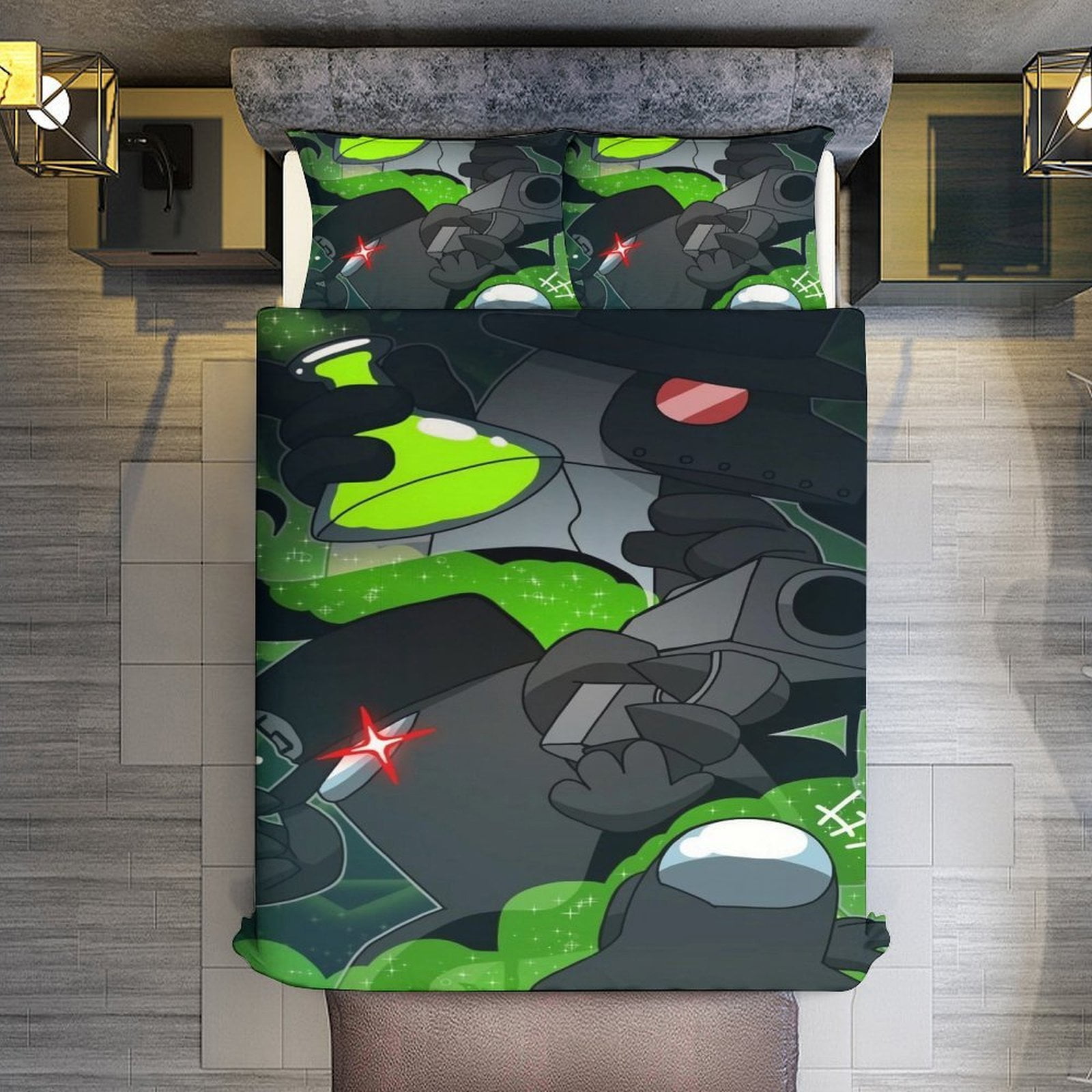 Among Us RODAMRIX ARTE Queen Sheet Set for Kids and Adults,Soft Duvet ...