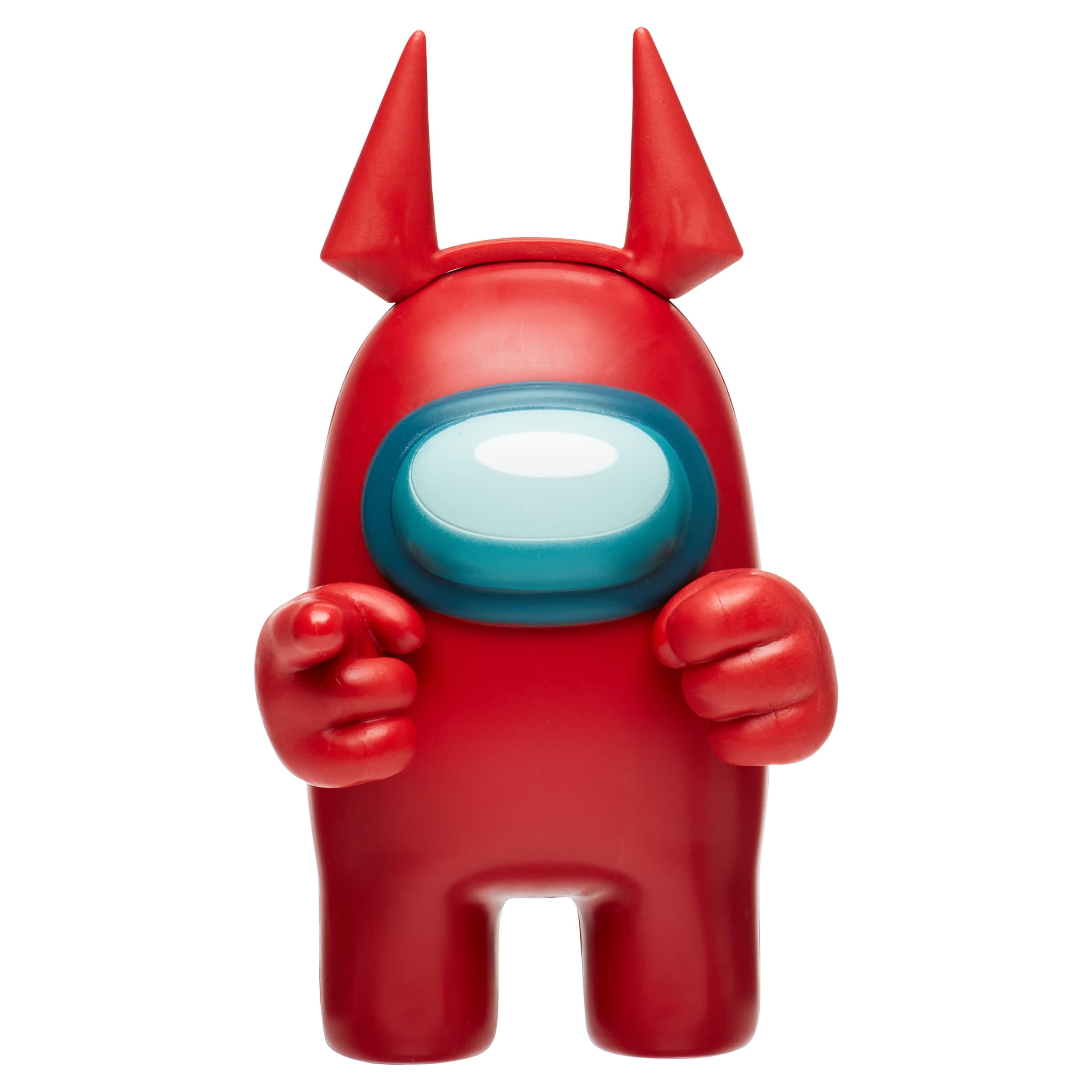 Among Us Red Crew Member Action Figure W/ Devil Horns for Kids Ages 3 ...