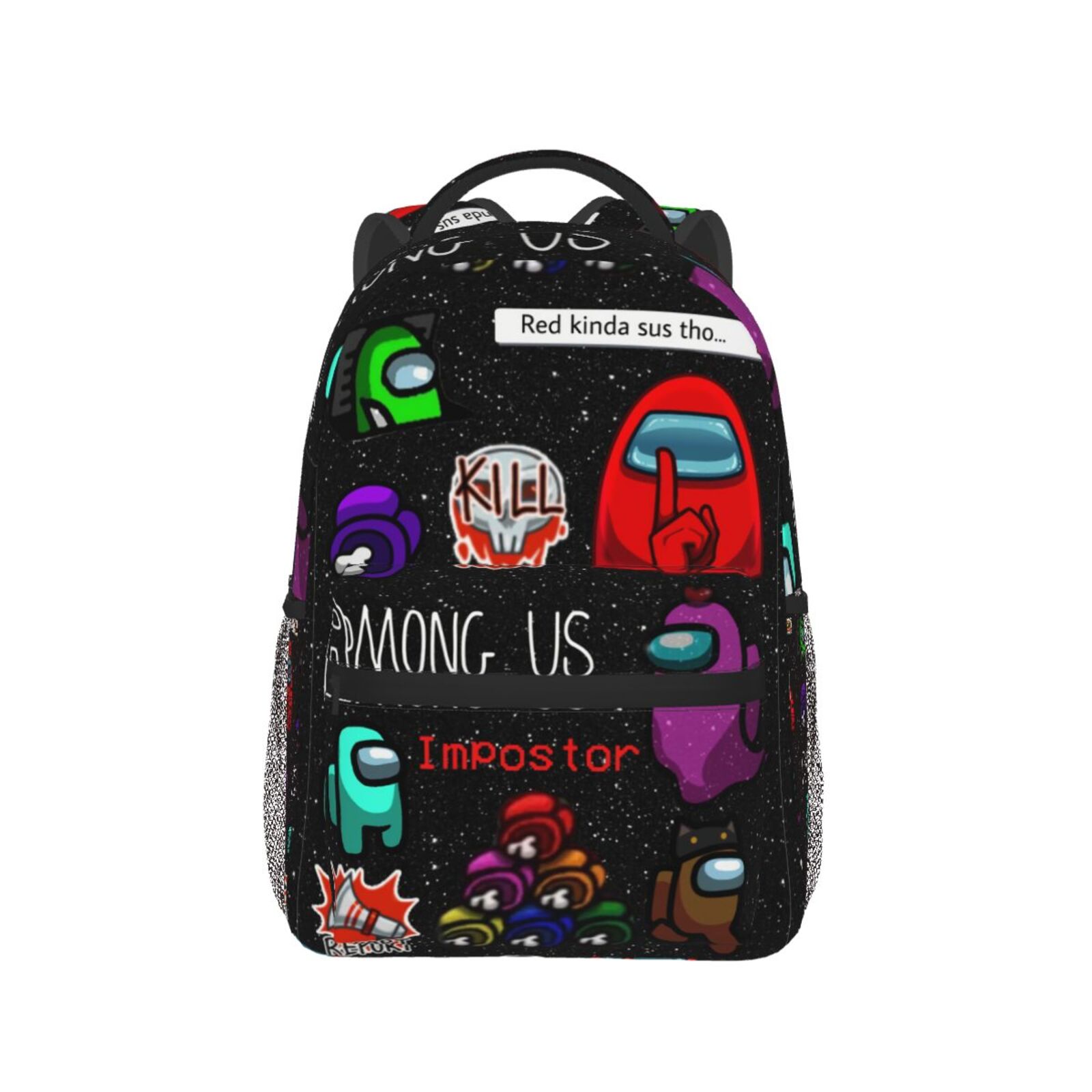 Among Us Red kinda sus tho Travel Backpack,Carry On Backpack Personal ...